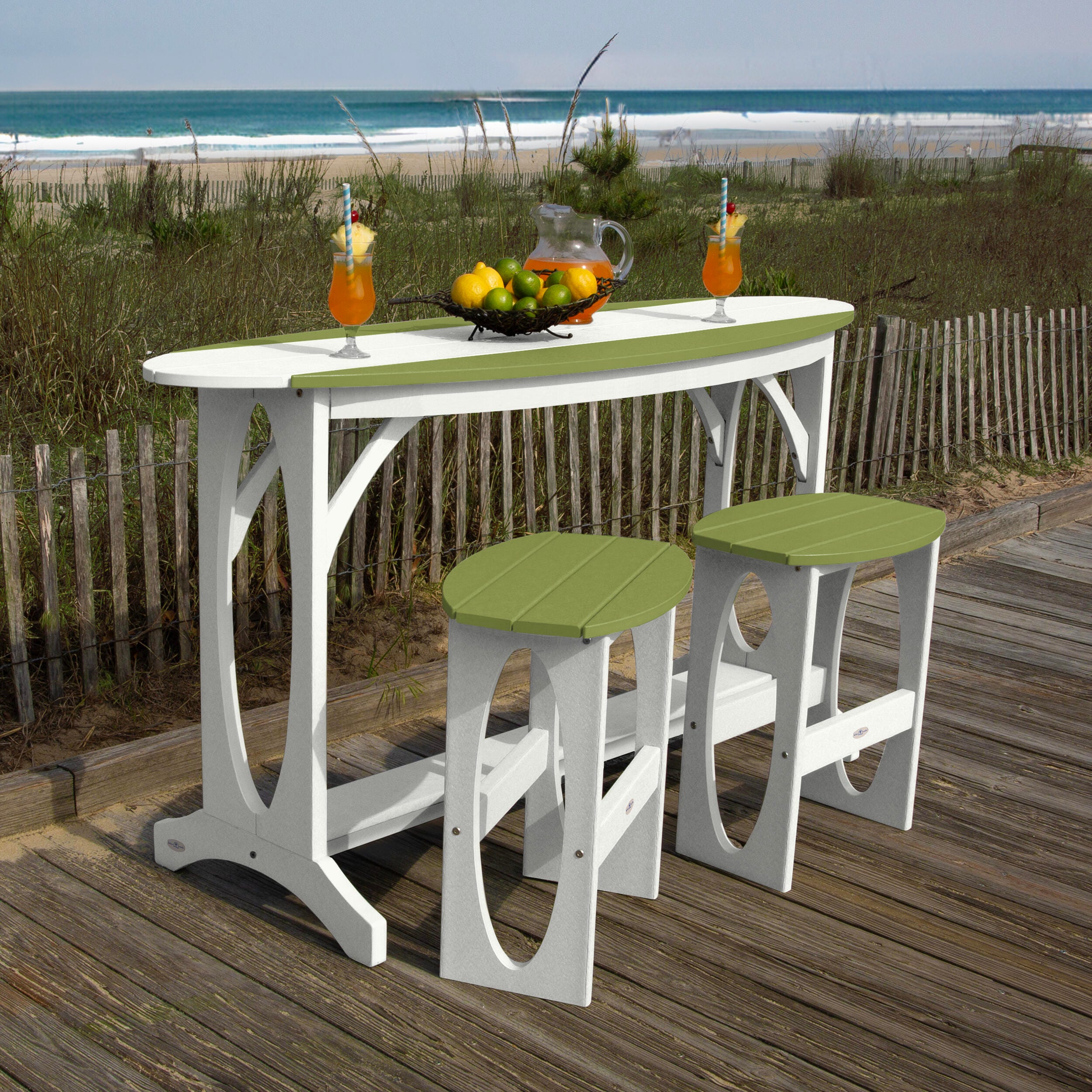 Click here for Bahia Verde Shoreline Outdoor Bar Table and 2 Bar... prices