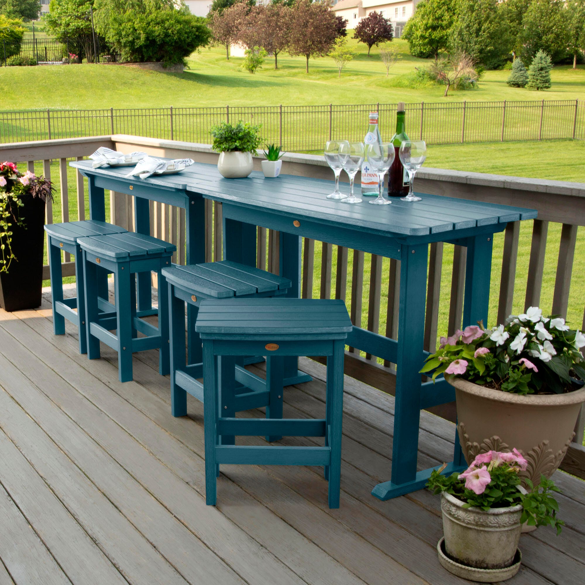 Click here for Highwood Lehigh Outdoor Counter Height 2 Bar Table... prices