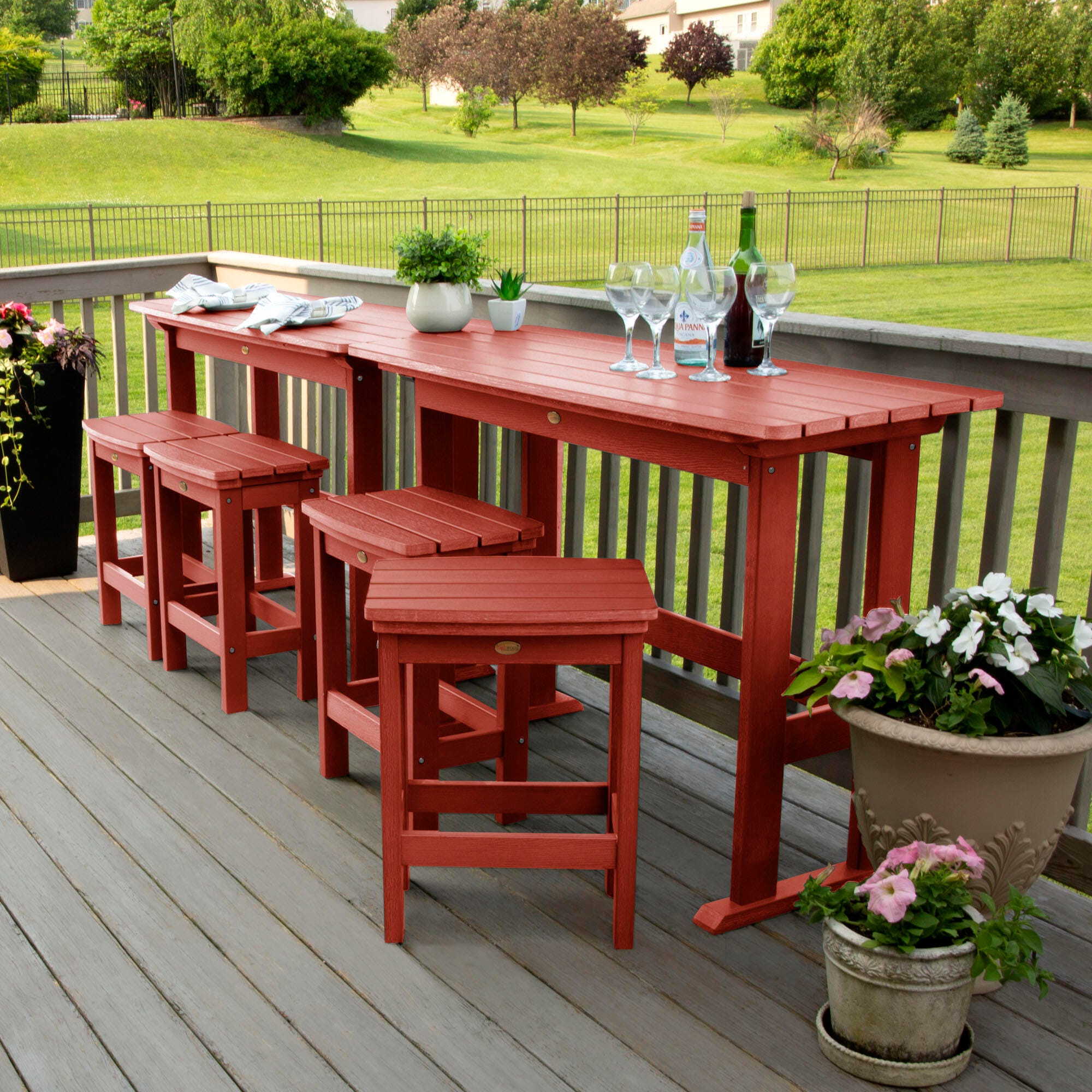 Click here for Highwood Lehigh Outdoor Counter Height 2 Bar Table... prices