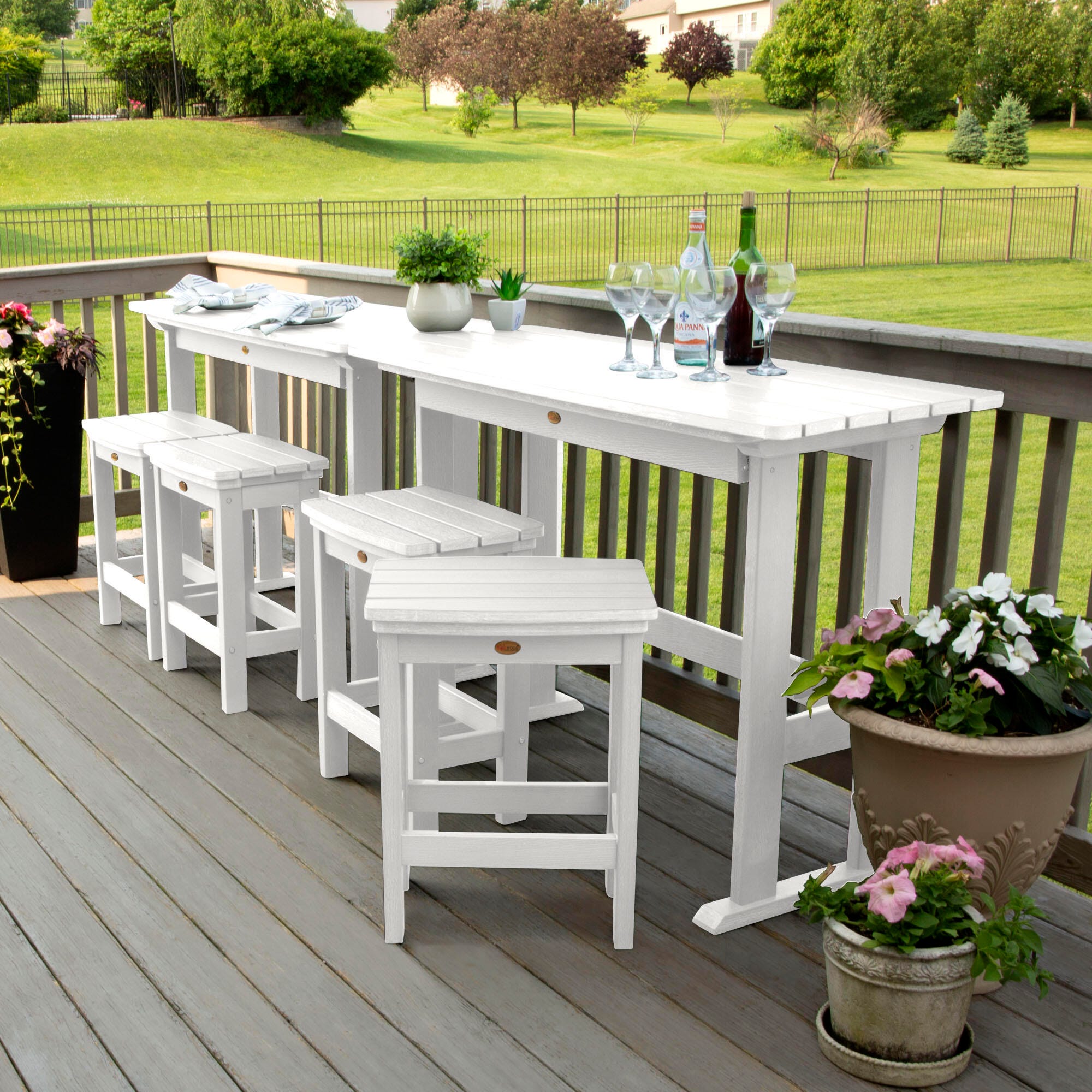 Click here for Highwood Lehigh Outdoor Counter Height 2 Bar Table... prices
