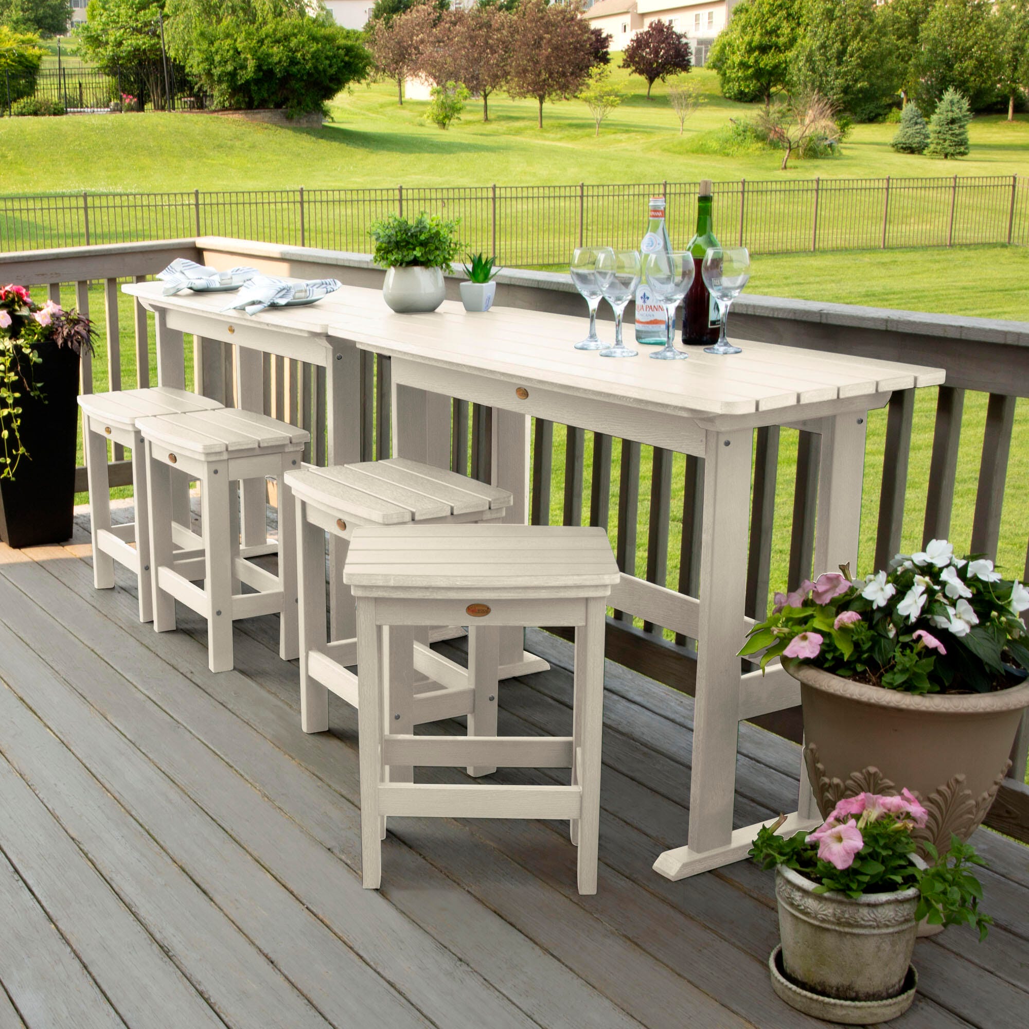 Click here for Highwood Lehigh Outdoor Counter Height 2 Bar Table... prices