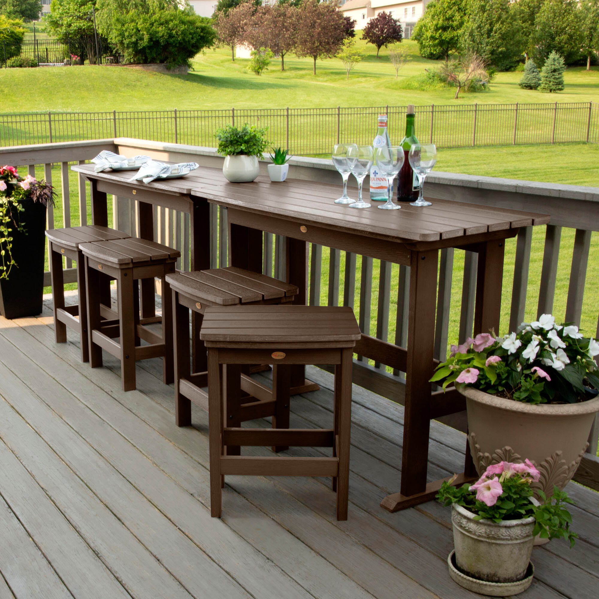 Click here for Highwood Lehigh Outdoor Counter Height 2 Bar Table... prices