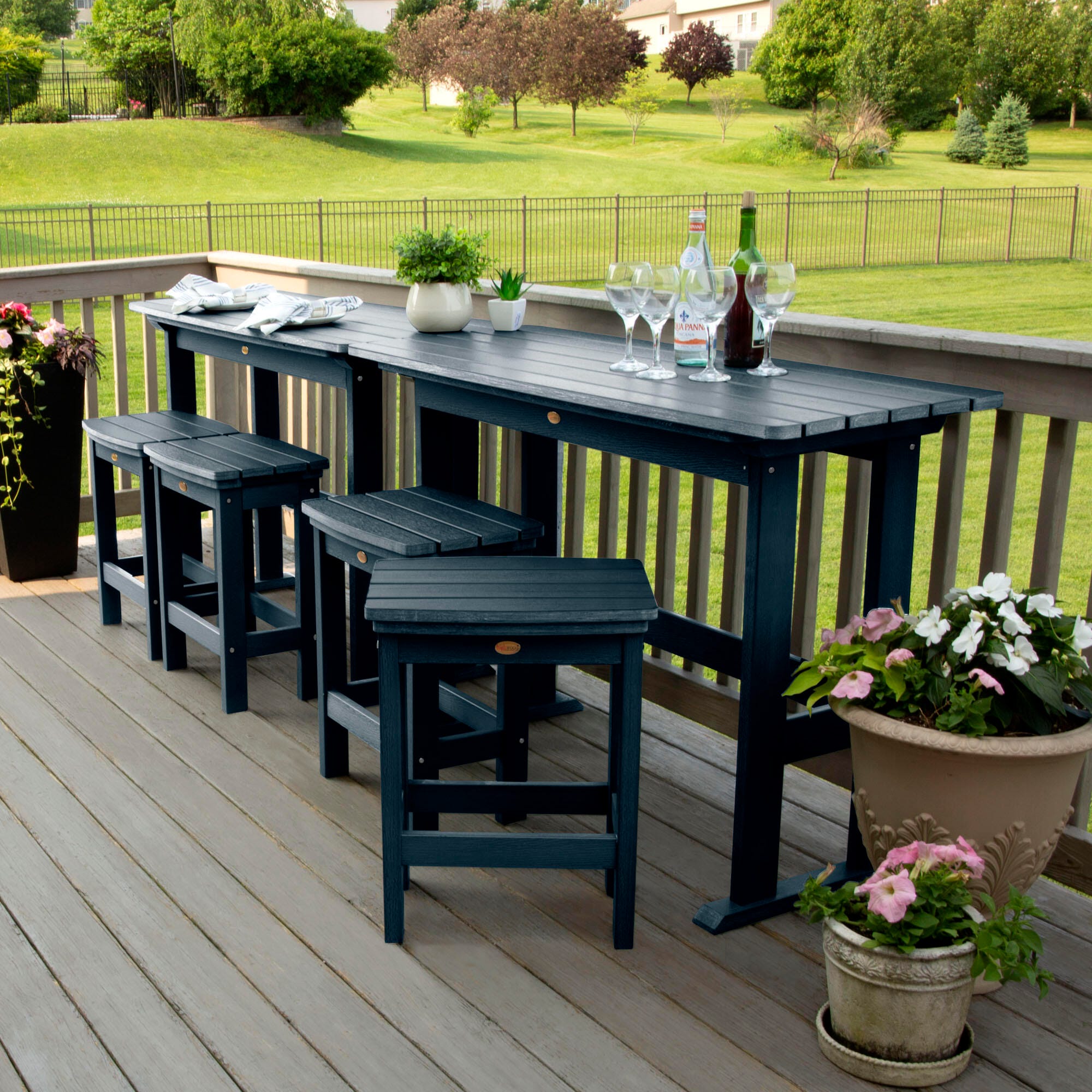 Click here for Highwood Lehigh Outdoor Counter Height 2 Bar Table... prices