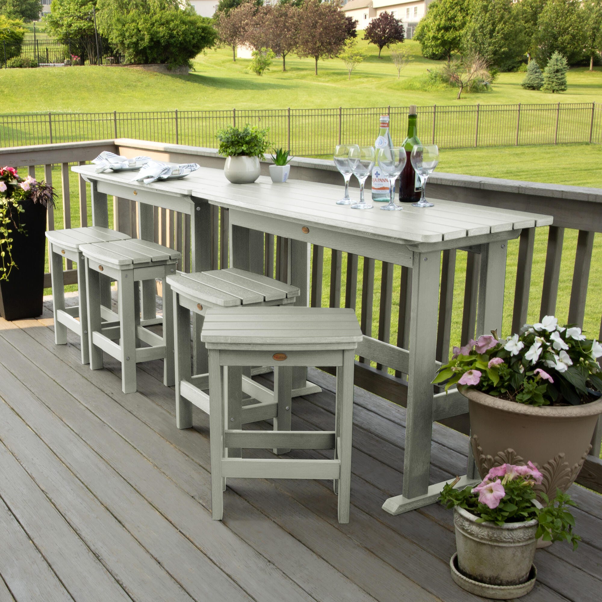 Click here for Highwood Lehigh Outdoor Counter Height 2 Bar Table... prices
