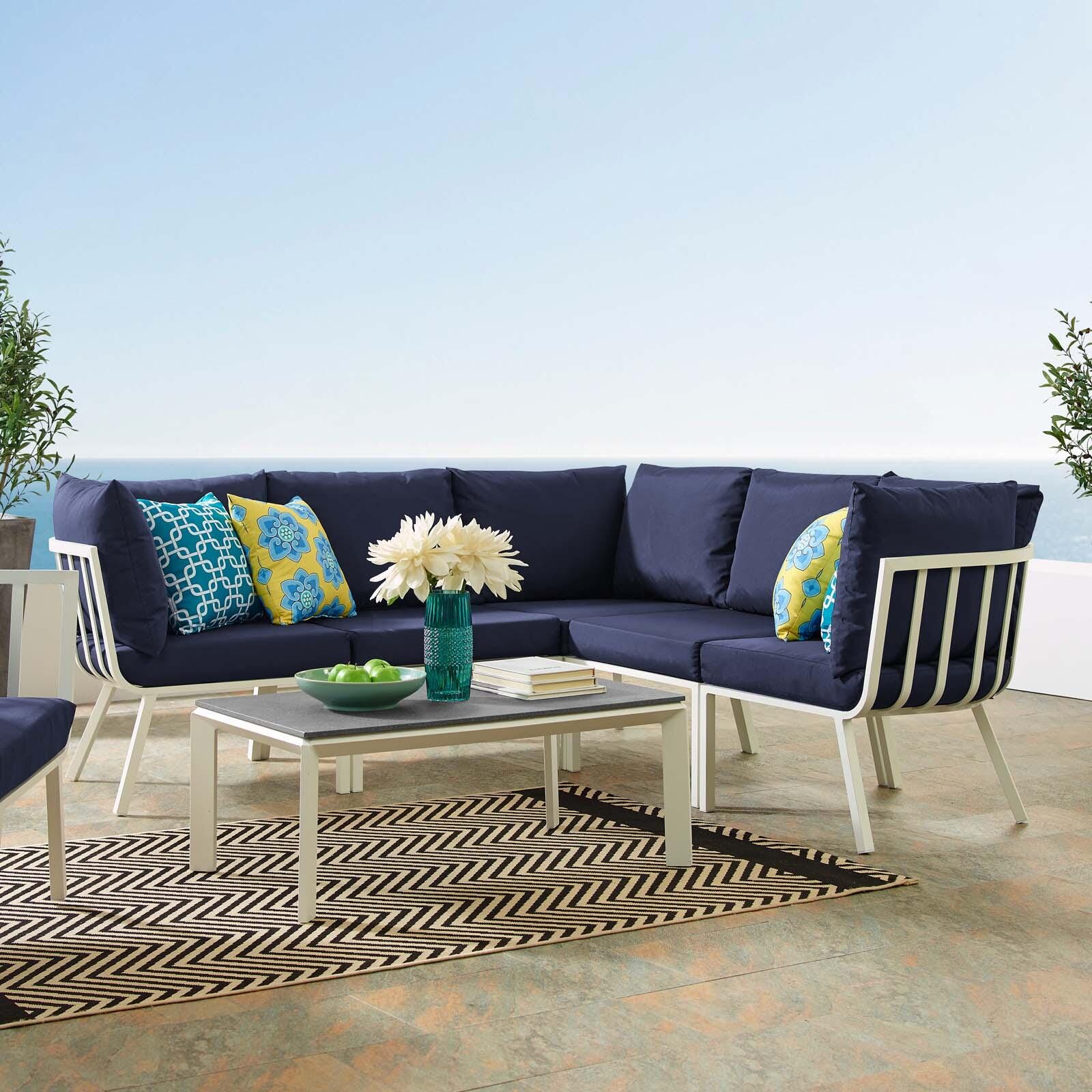 Click here for Modway Riverside 6-Piece Outdoor Sectional Set  Na... prices
