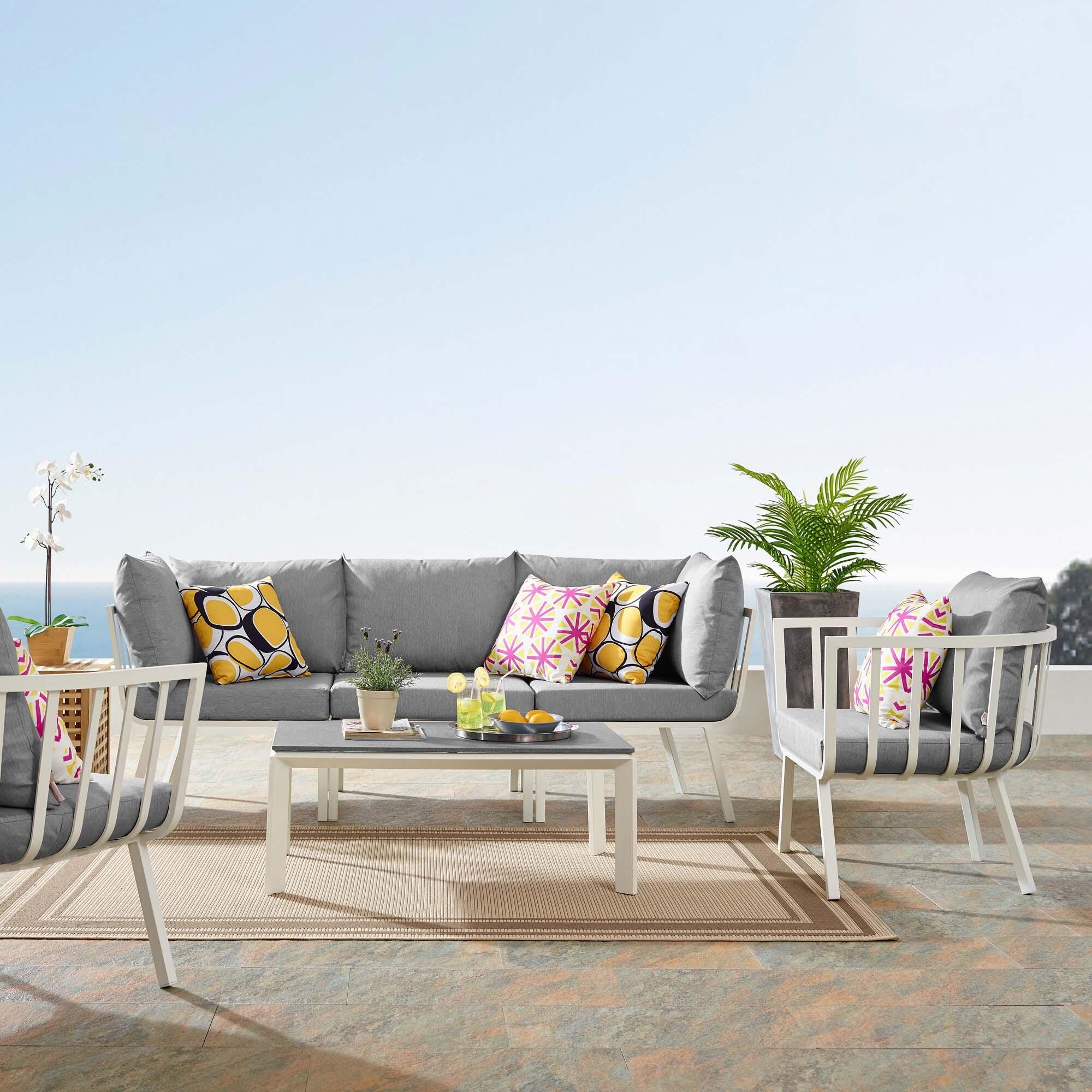 Click here for Modway Riverside Outdoor Sofa with Armchair and Co... prices