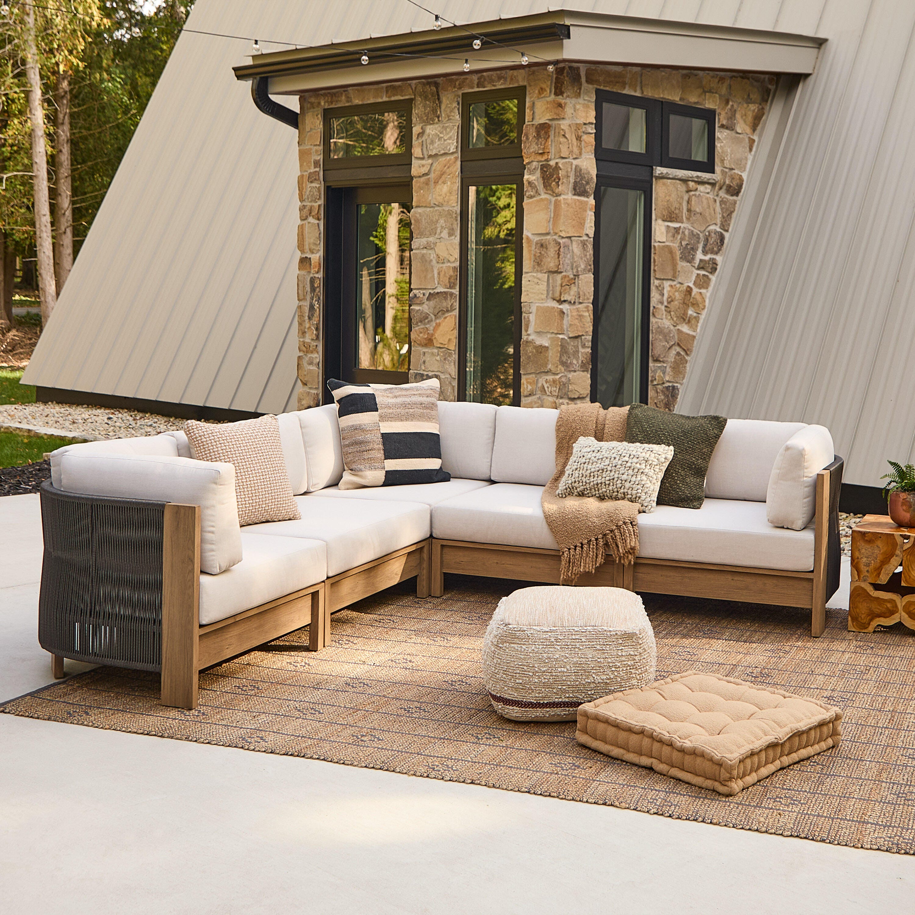Click here for Real Flame Stratton 5-Piece Outdoor Sectional  Oat prices