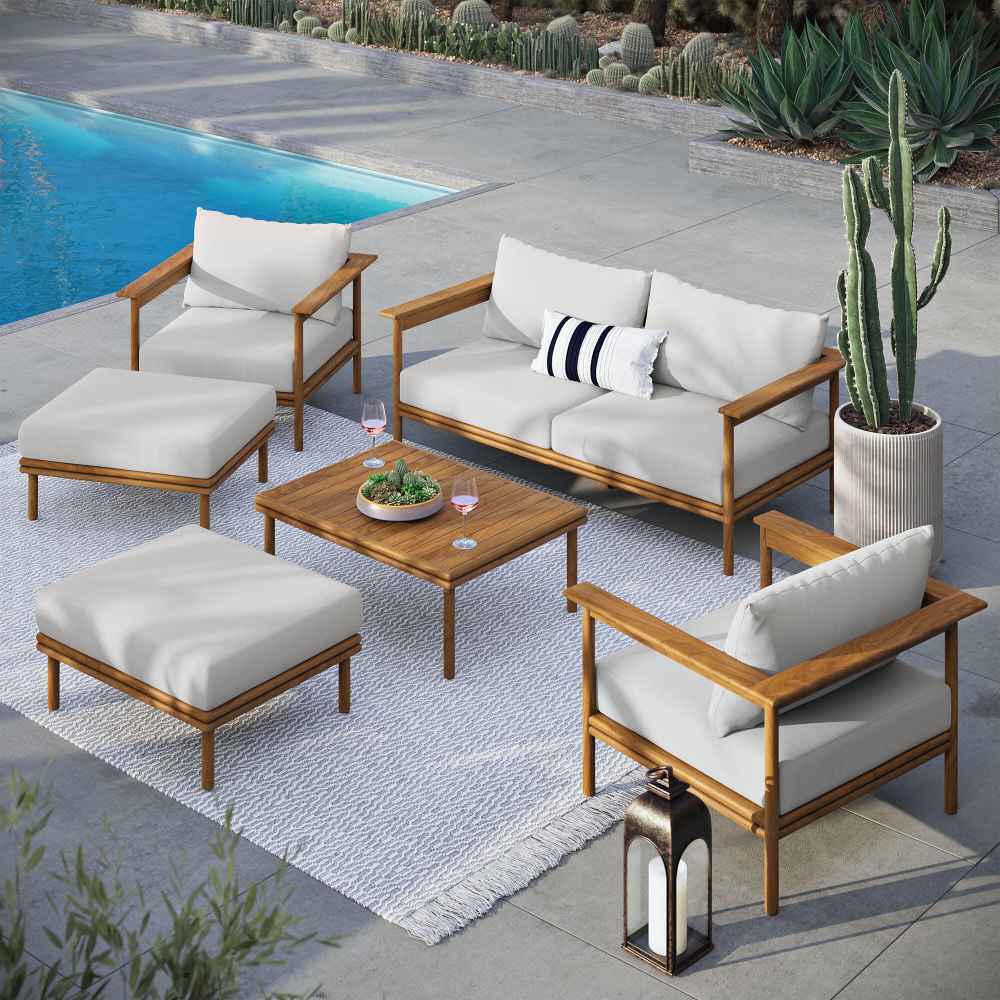 Click here for Modway Wren Outdoor Conversation Set  Natural/Whit... prices