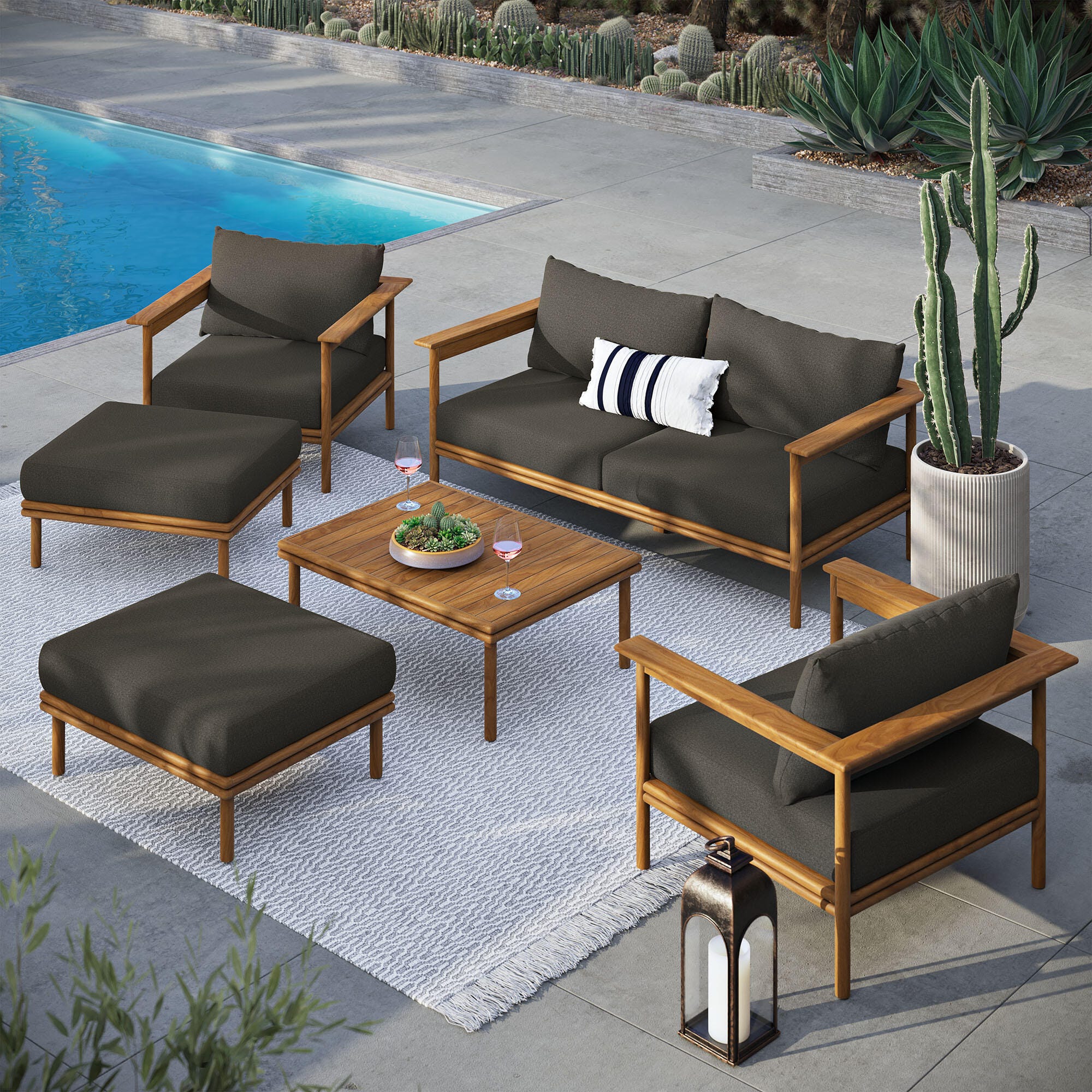 Click here for Modway Wren Outdoor Conversation Set  Natural/Dark... prices
