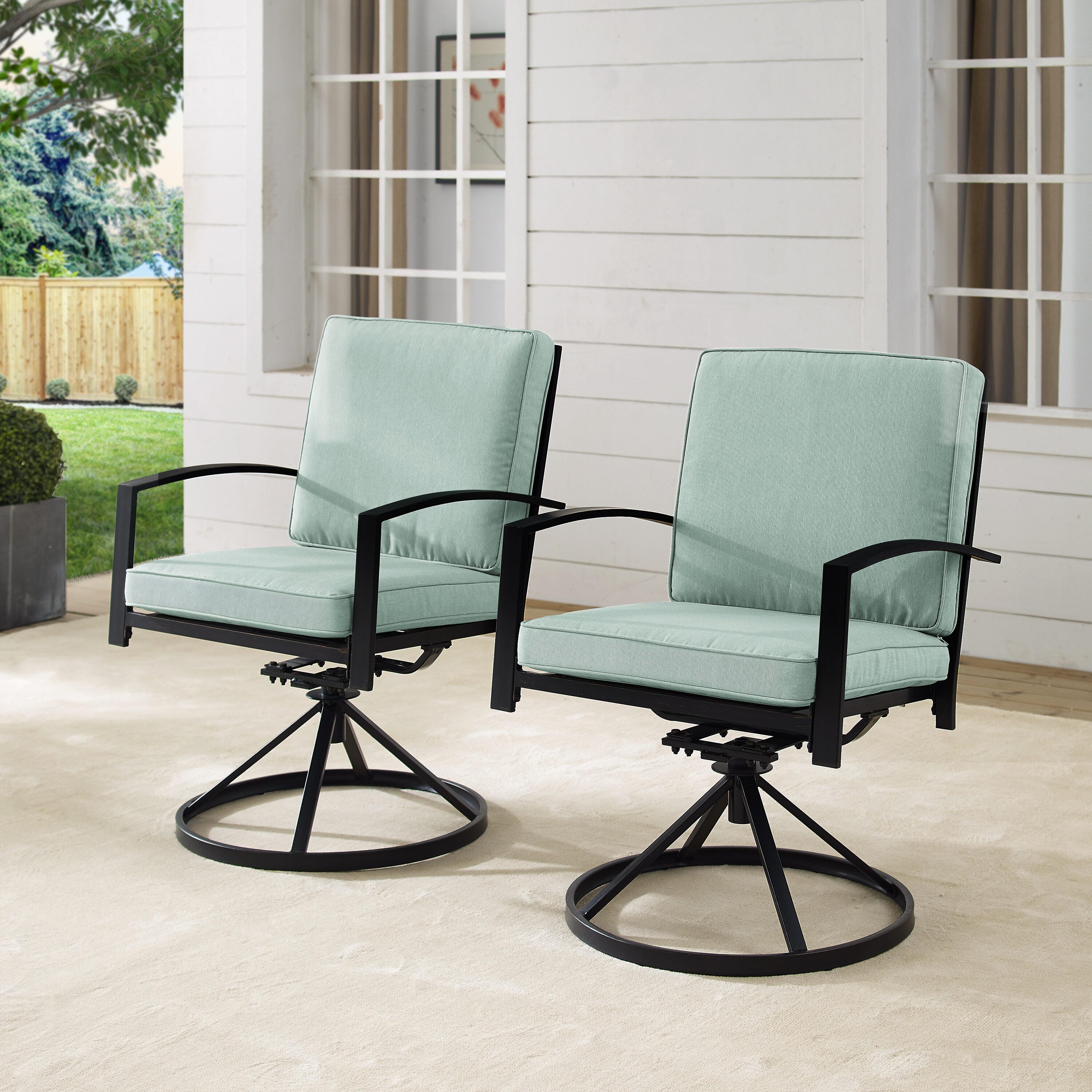 Click here for Crosley Furniture Kaplan Outdoor Swivel Dining Cha... prices