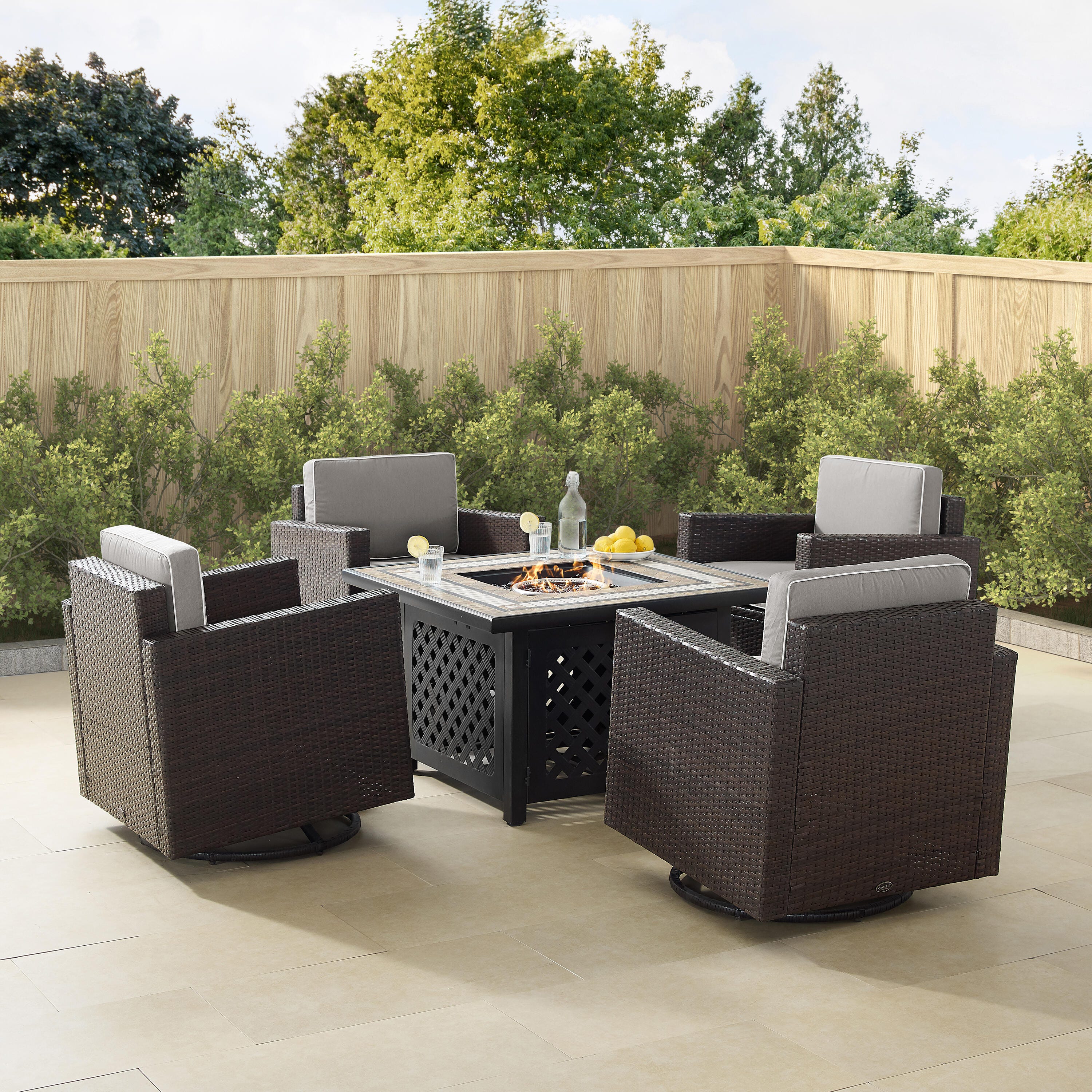 Click here for Palm Harbor 5-Piece Outdoor Conversation Set with... prices