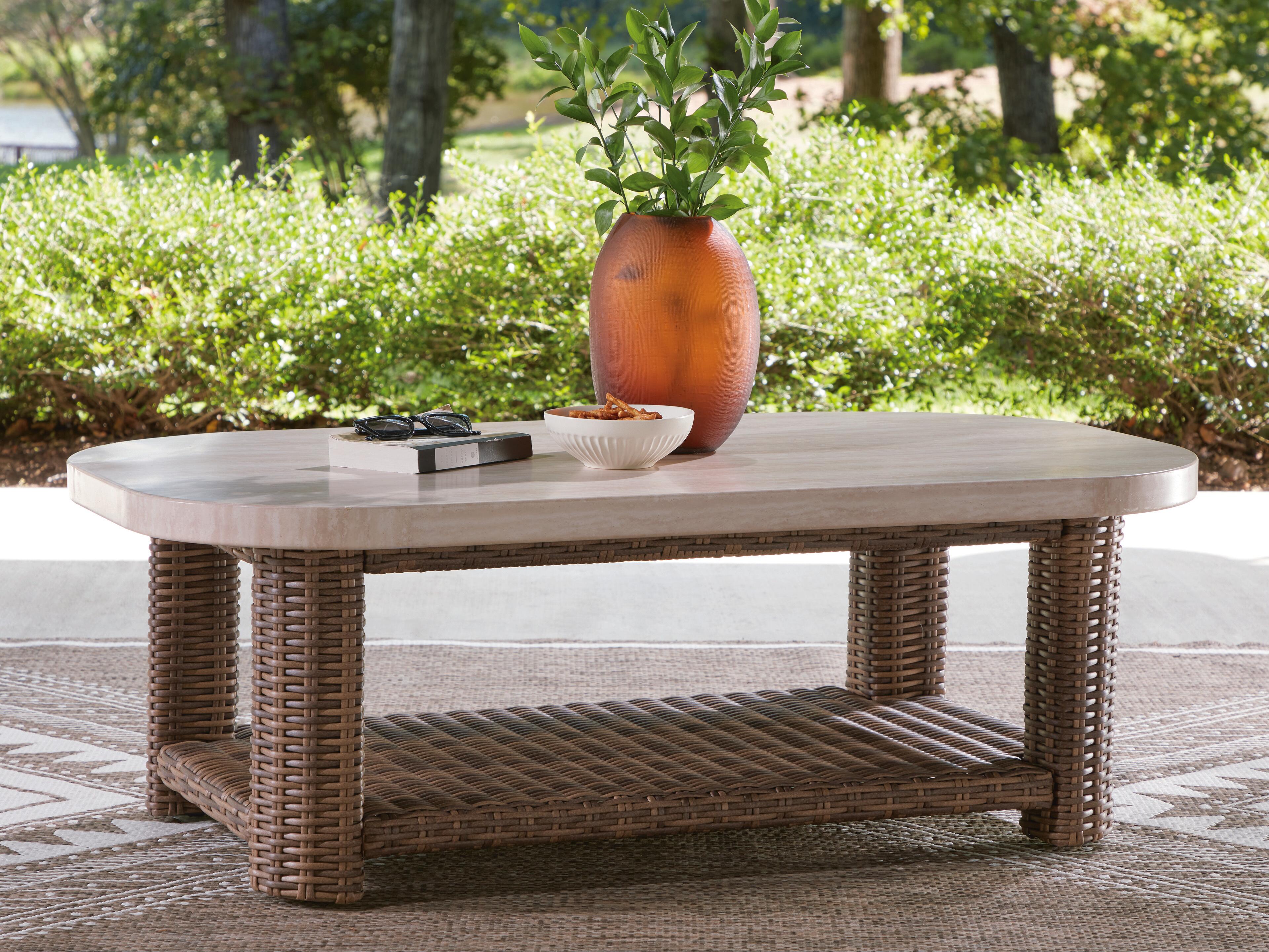 Click here for Angel Island Outdoor Coffee Table  Beige/Brown prices