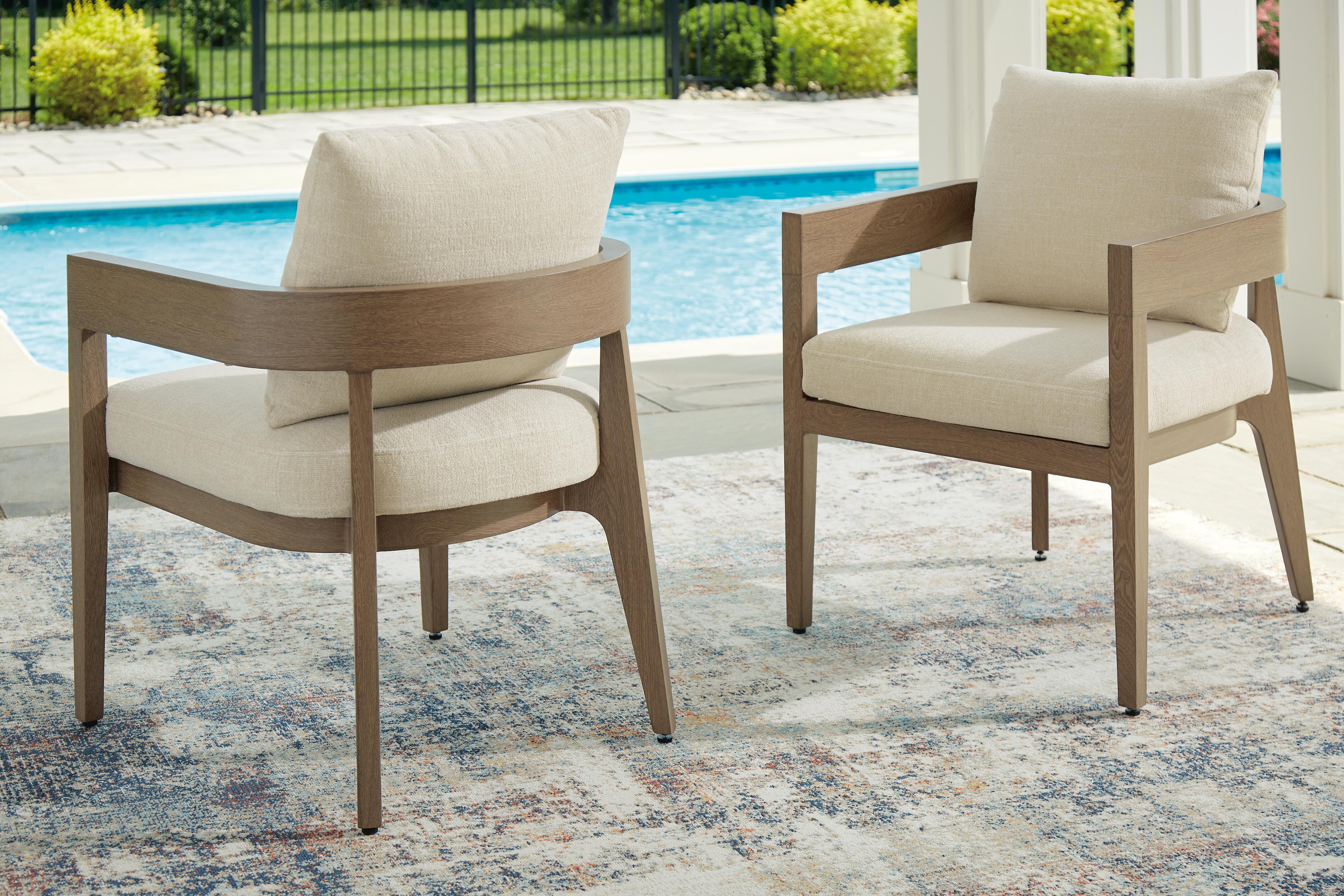 Click here for Serene Bay Outdoor Dining Arm Chair with Cushion (... prices