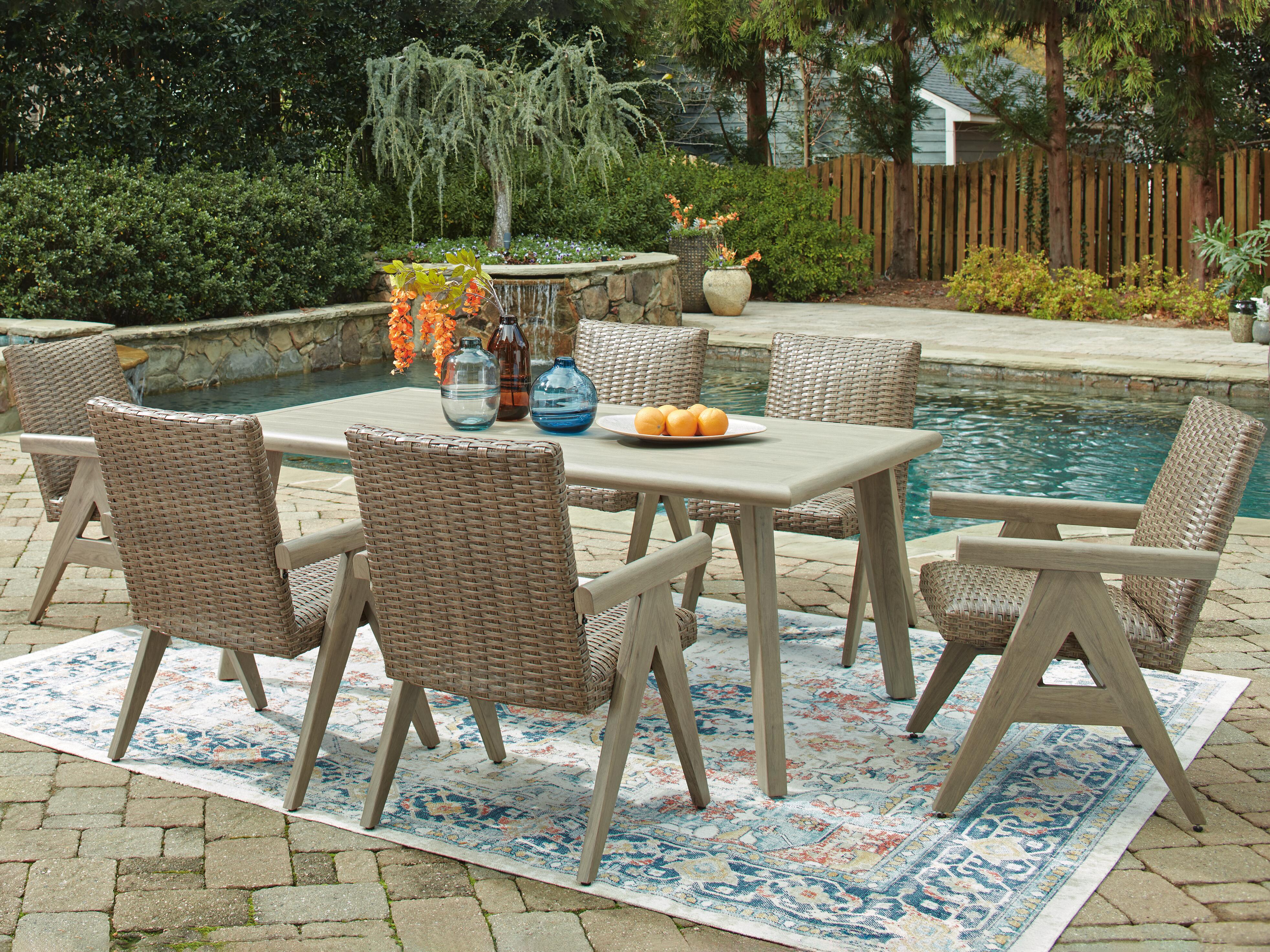Click here for Carisbo Outdoor Dining Table and 6 Chairs  Beige prices