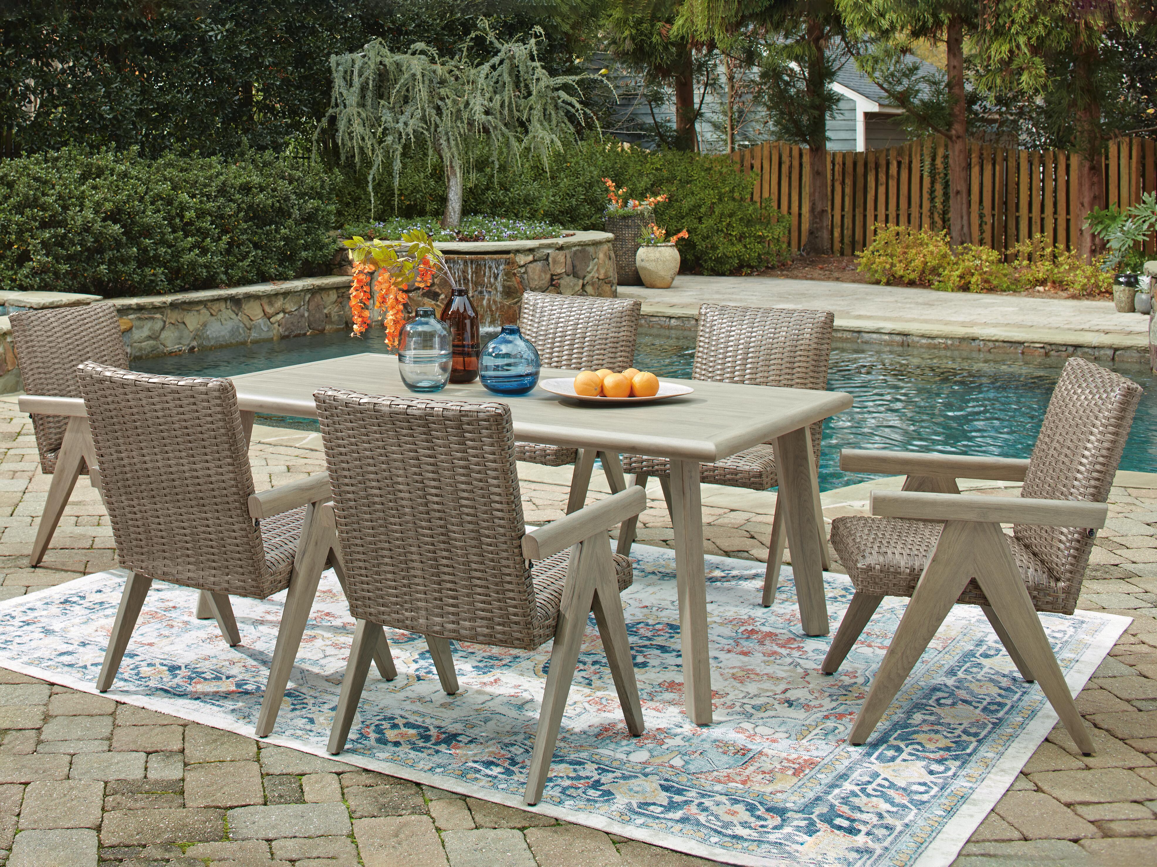 Click here for Carisbo Outdoor Dining Table and 6 Chairs  Beige prices