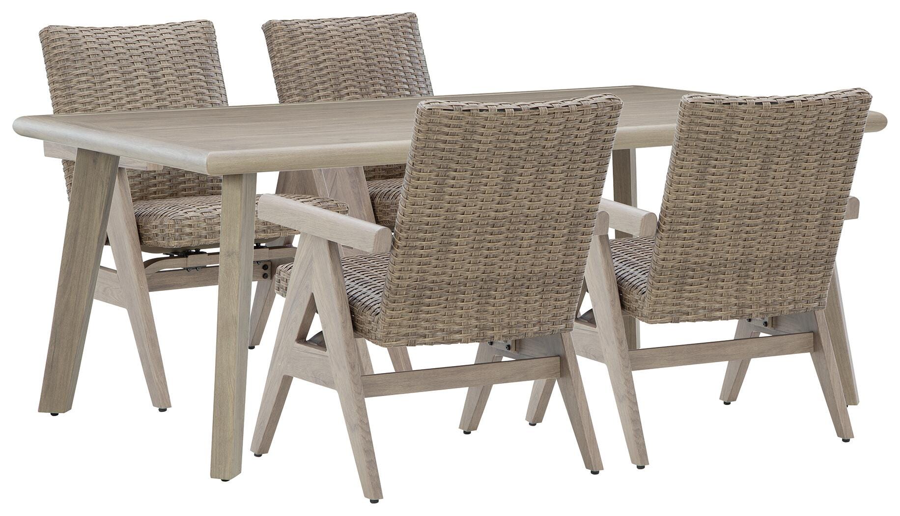 Click here for Carisbo Outdoor Dining Table and 4 Chairs  Beige prices