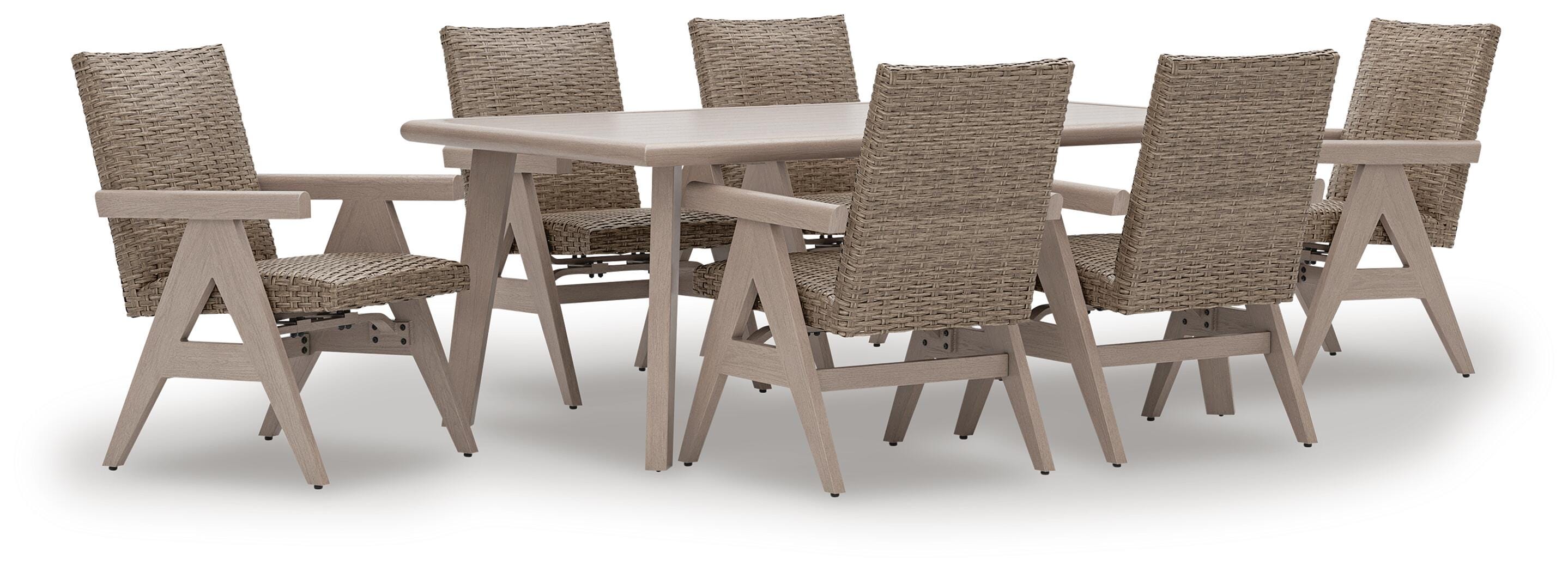 Click here for Carisbo Outdoor Dining Table and 6 Chairs  Beige prices