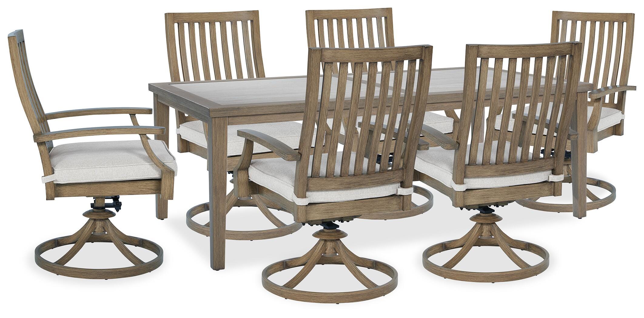 Click here for Rainier Ranch Outdoor Dining Table and 6 Chairs  B... prices