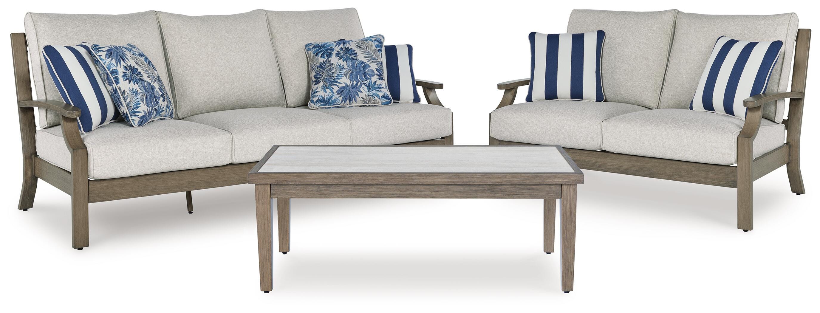Click here for Rainier Ranch Outdoor Sofa and Loveseat with Coffe... prices