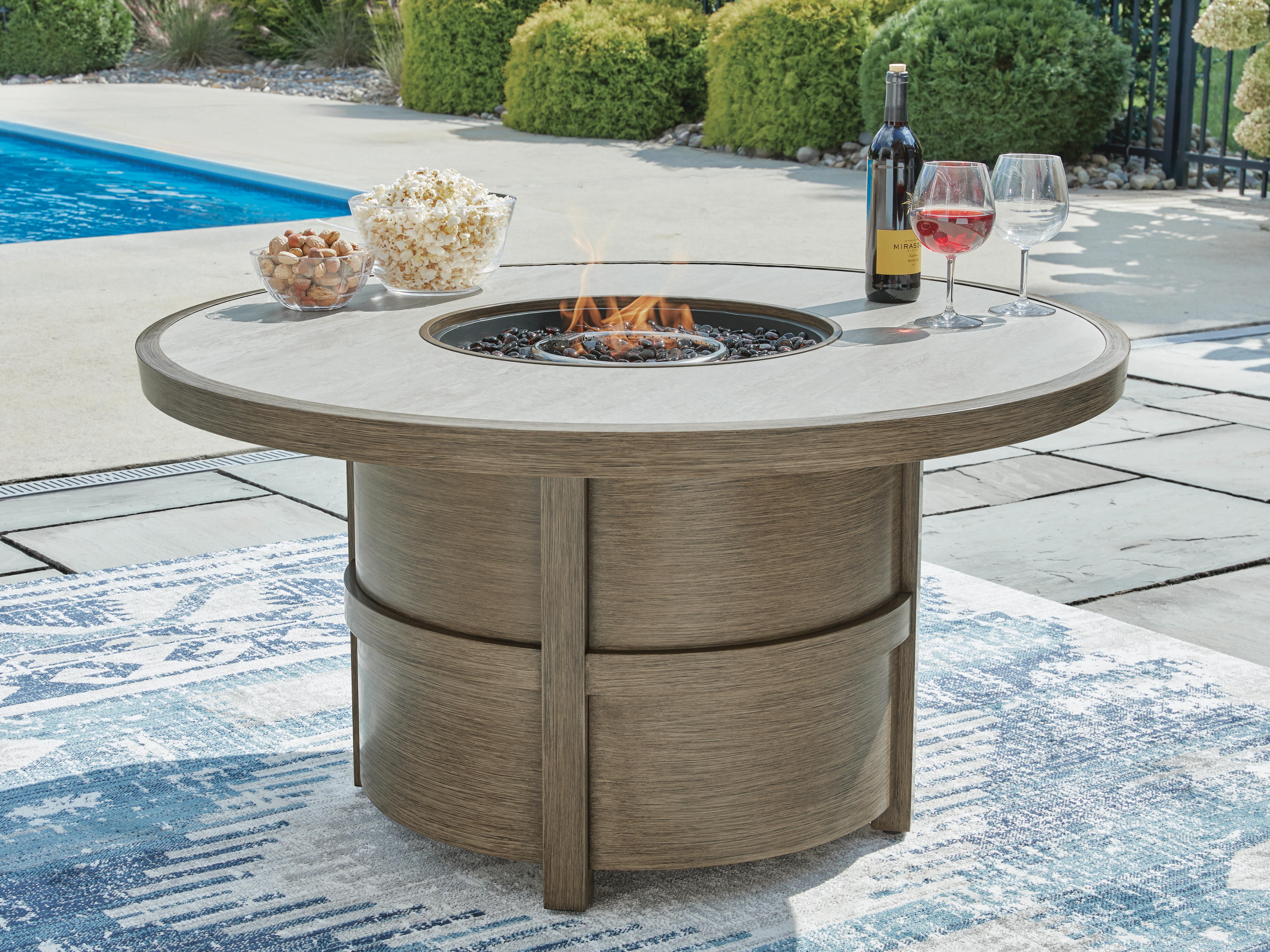 Click here for Rainier Ranch Fire Pit Table  Beige prices