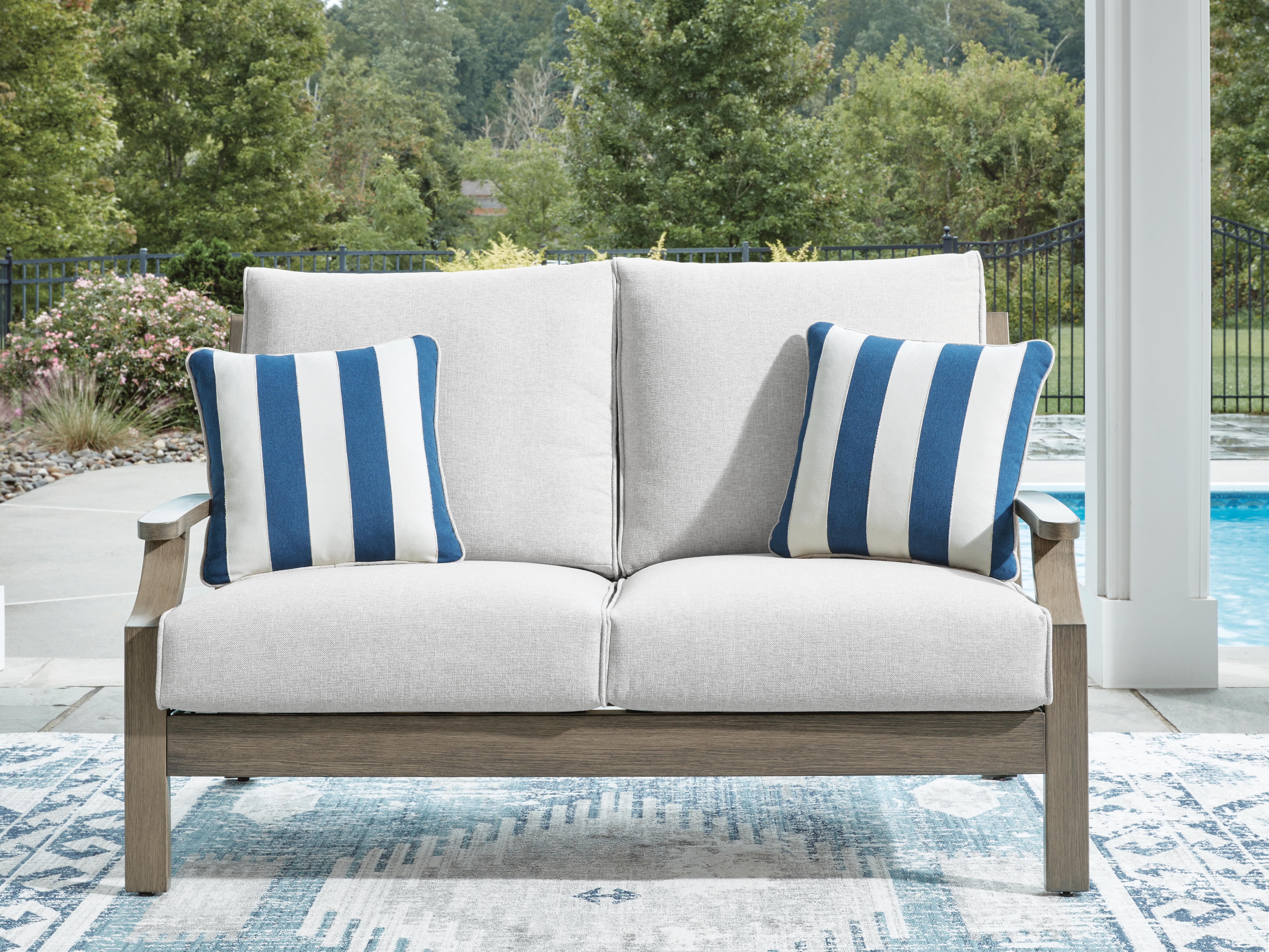 Click here for Rainier Ranch Outdoor Loveseat with Cushion  Brown... prices