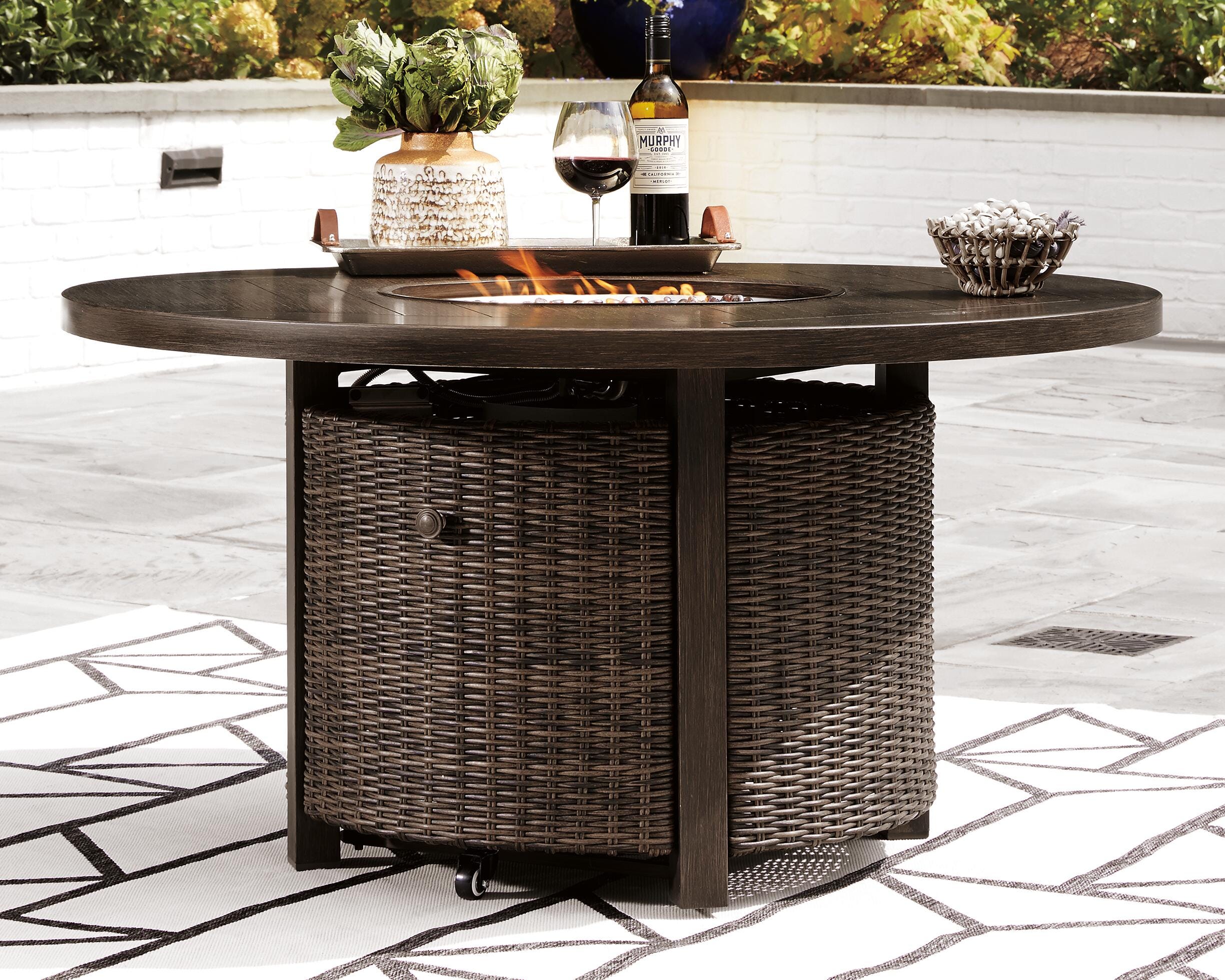 Click here for Paradise Trail Outdoor Fire Pit Table   Medium Bro... prices