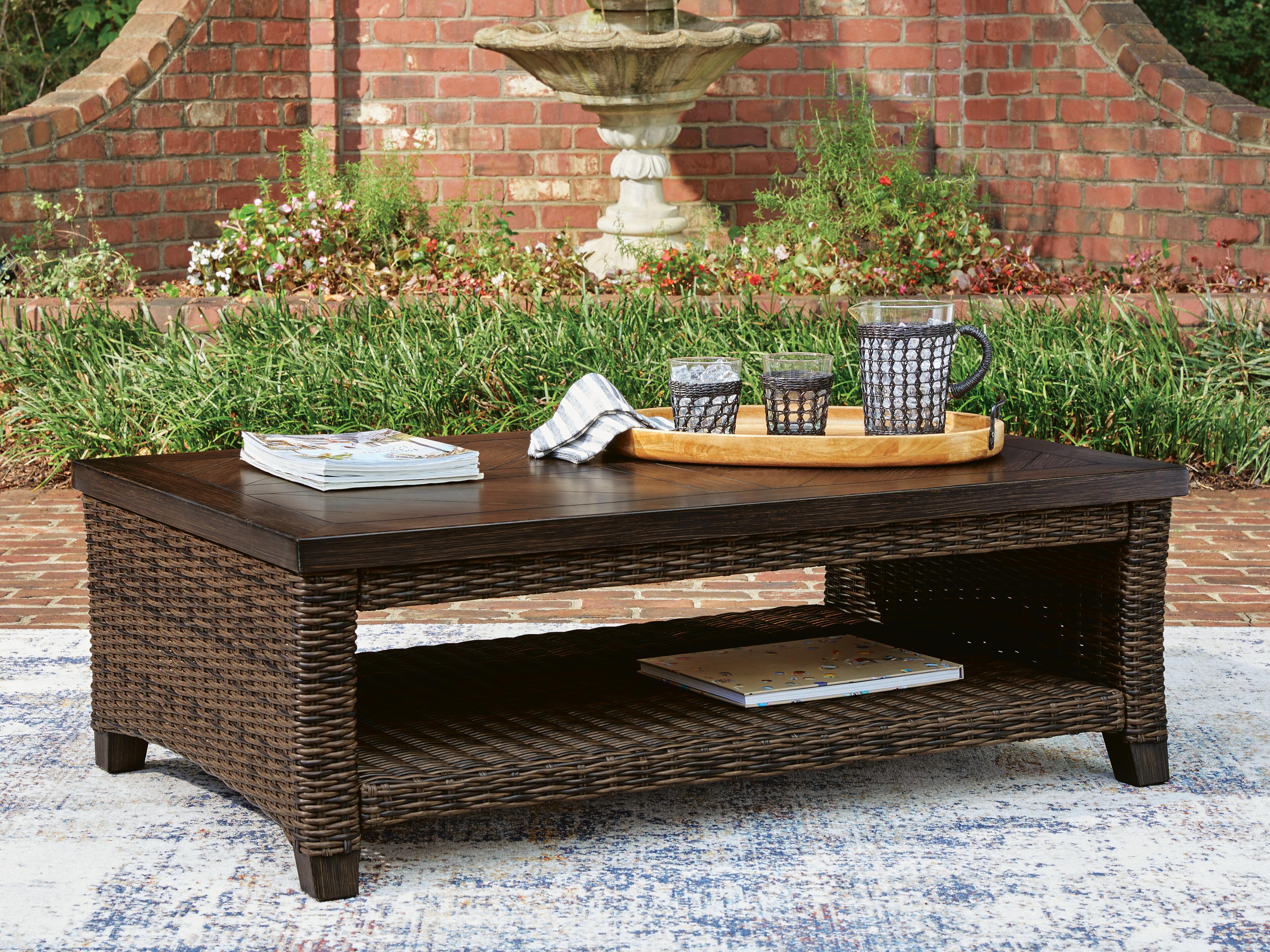 Click here for Drakes Beach Outdoor Coffee Table  Dark Brown prices