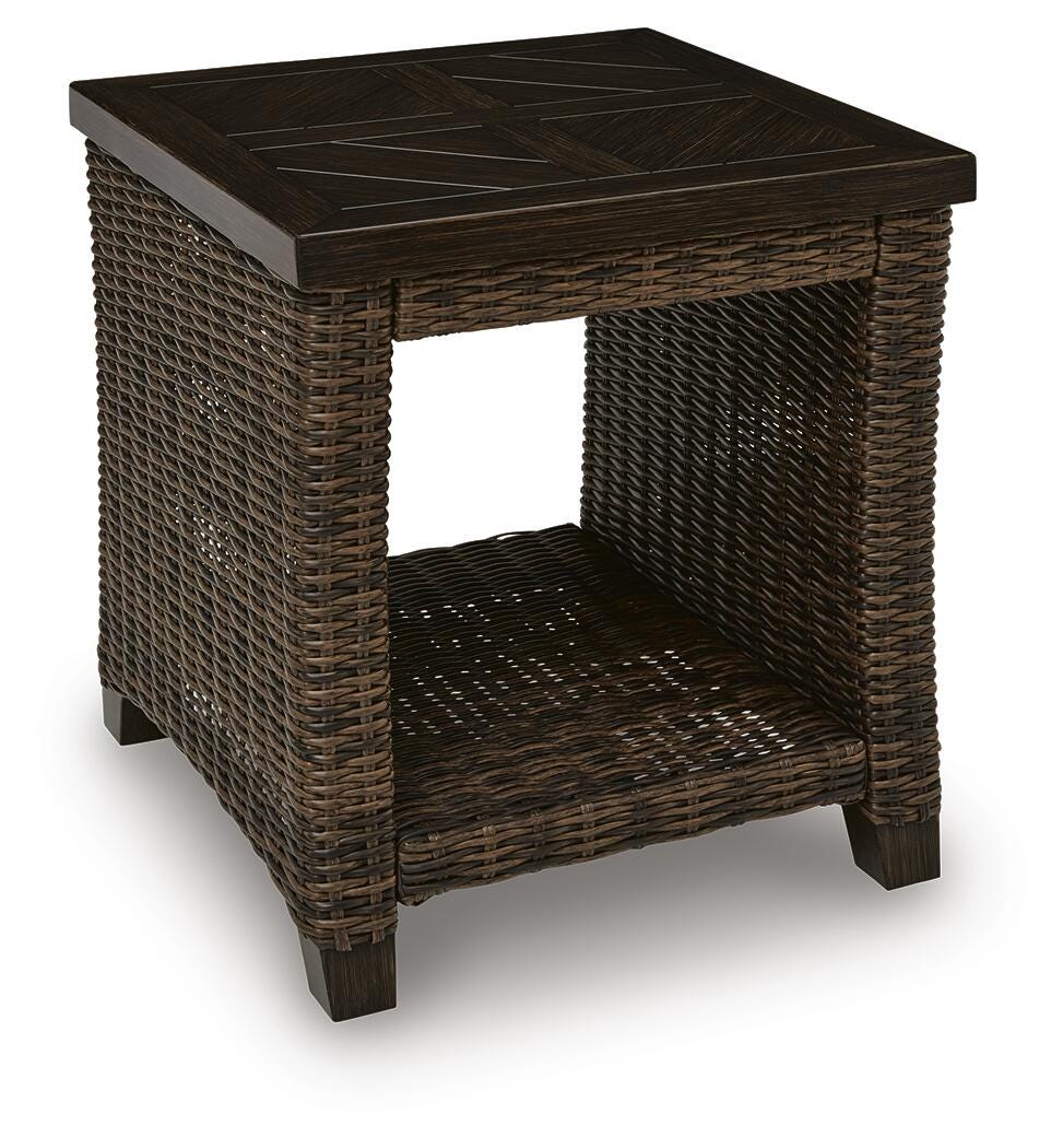 Click here for Drakes Beach Outdoor End Table  Dark Brown prices