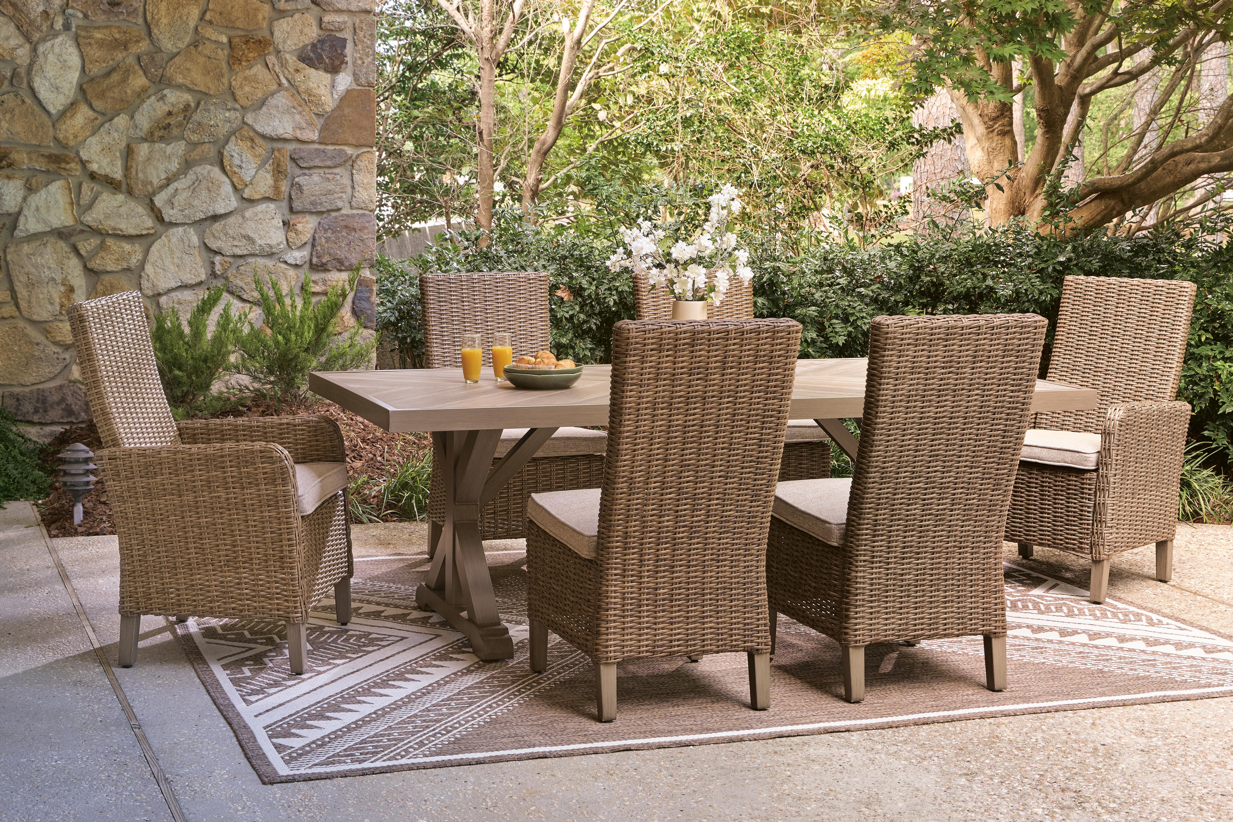 Click here for Revare Beach Outdoor Dining Table and 6 Chairs  Be... prices