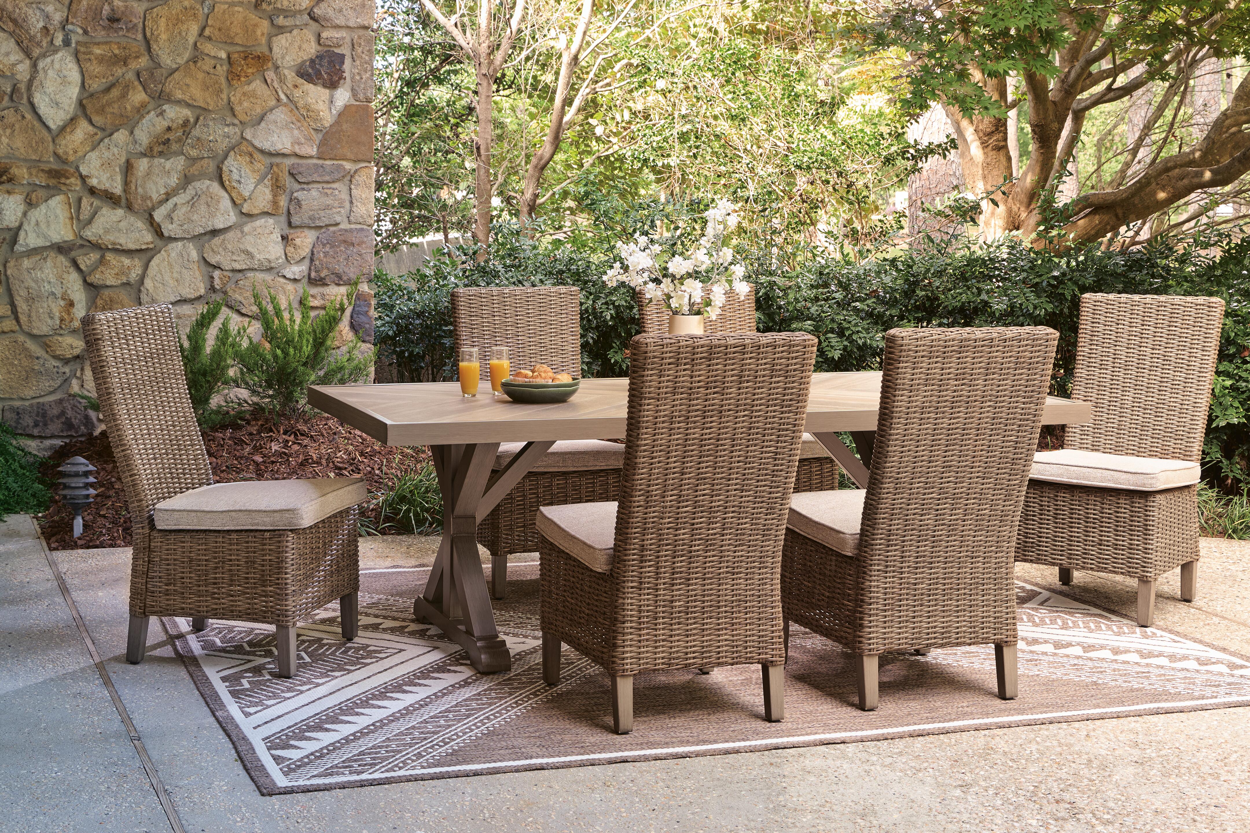 Click here for Revare Beach Outdoor Dining Table and 6 Chairs  Be... prices