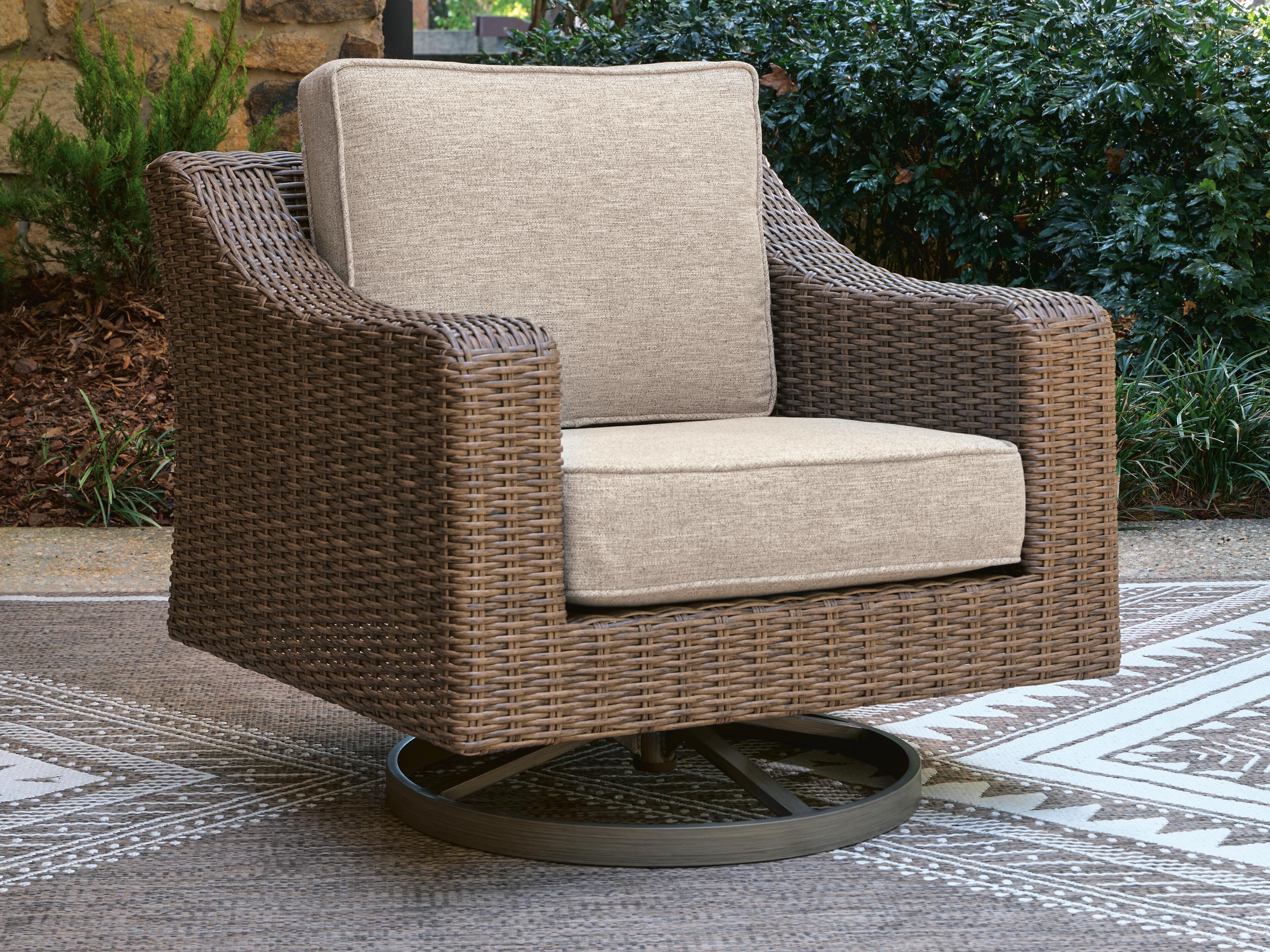 Click here for Revare Beach Outdoor Swivel Lounge Chair  Beige prices