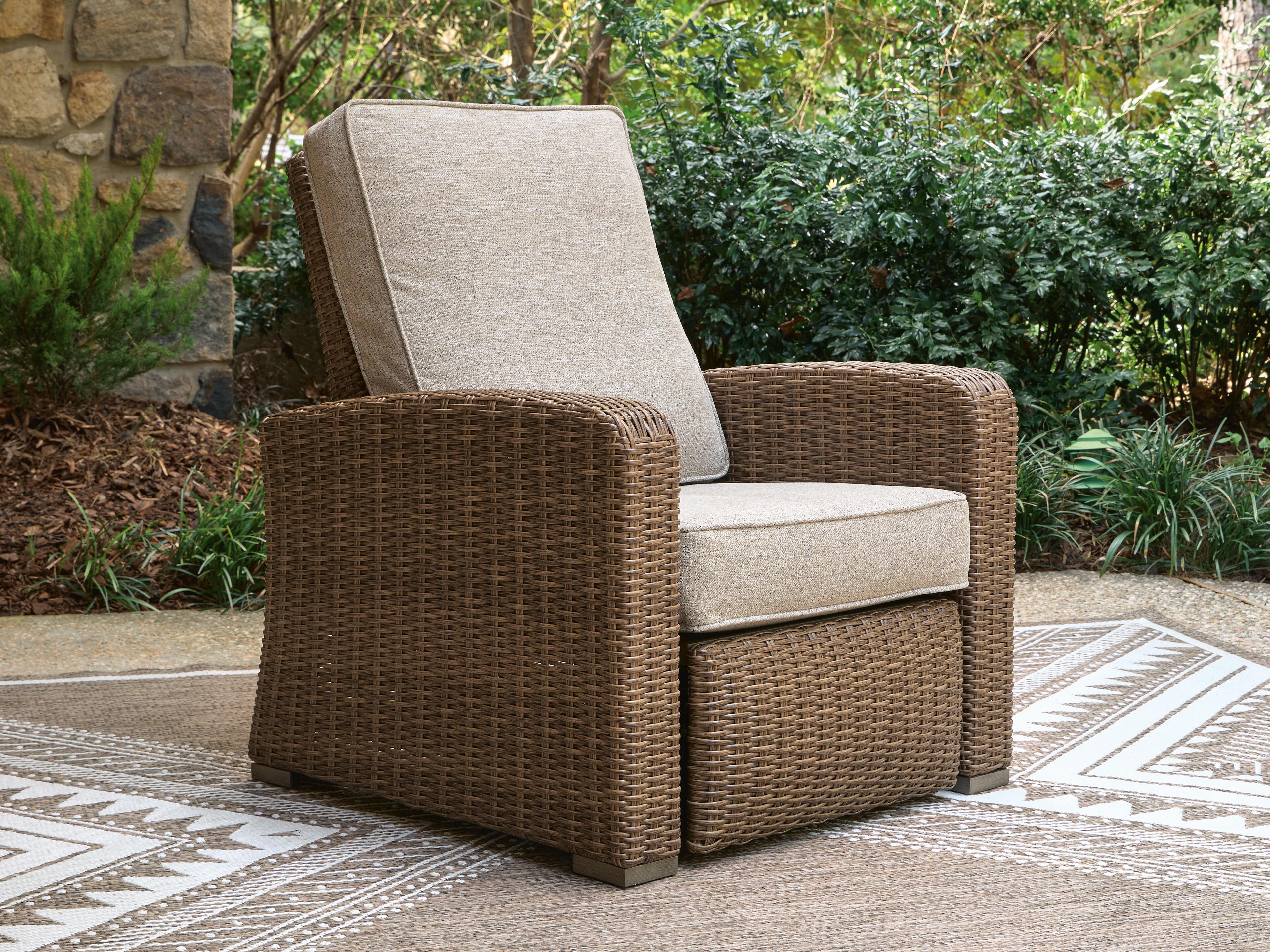 Click here for Revare Beach Outdoor Recliner  Beige prices