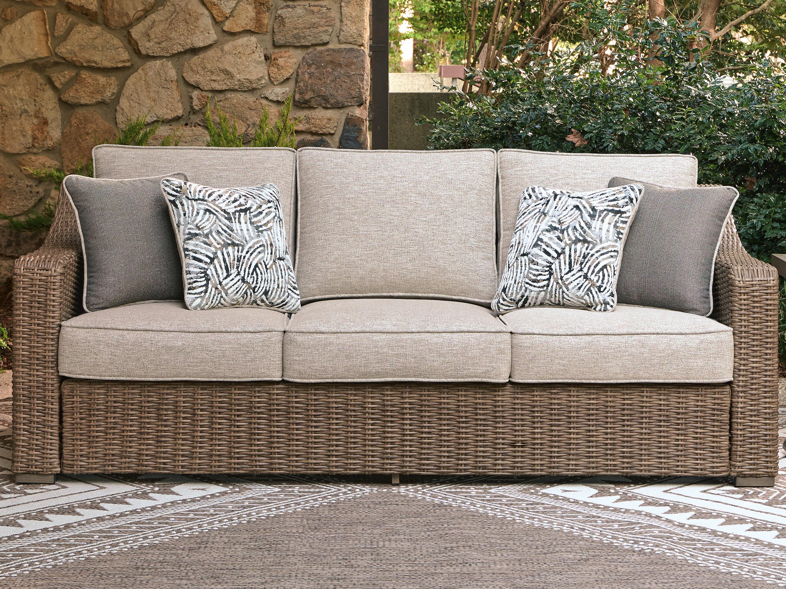 Click here for Revare Beach Outdoor Sofa with Cushion  Beige prices