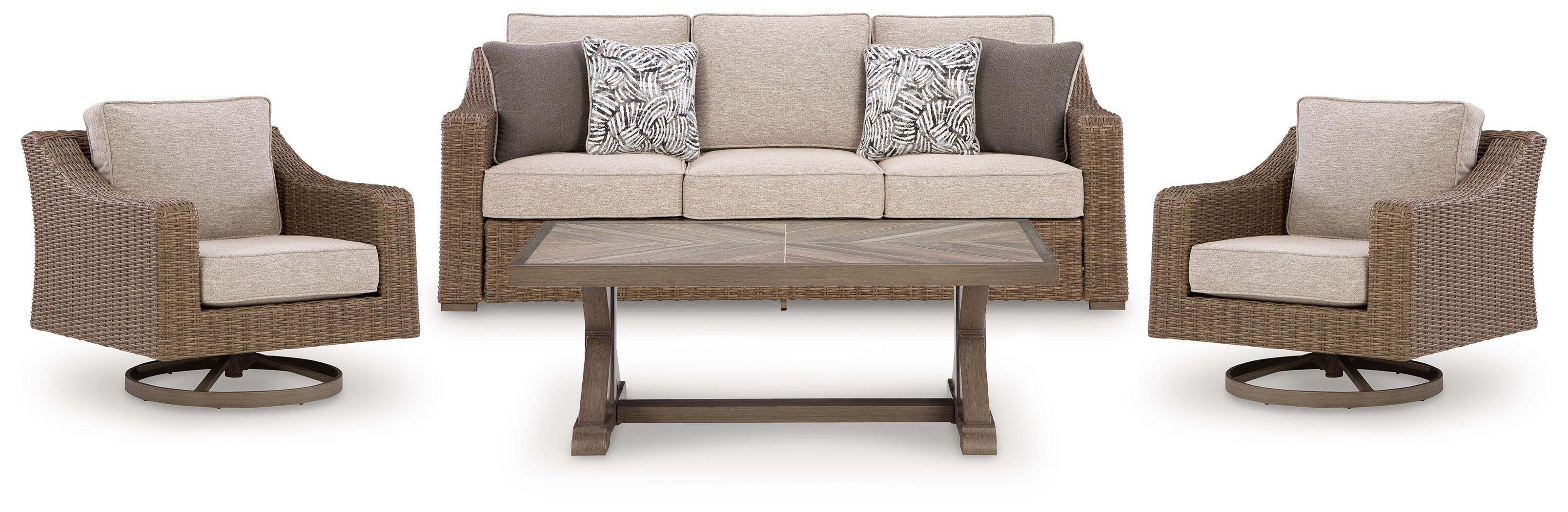 Click here for Revare Beach Outdoor Sofa and 2 Chairs with Coffee... prices