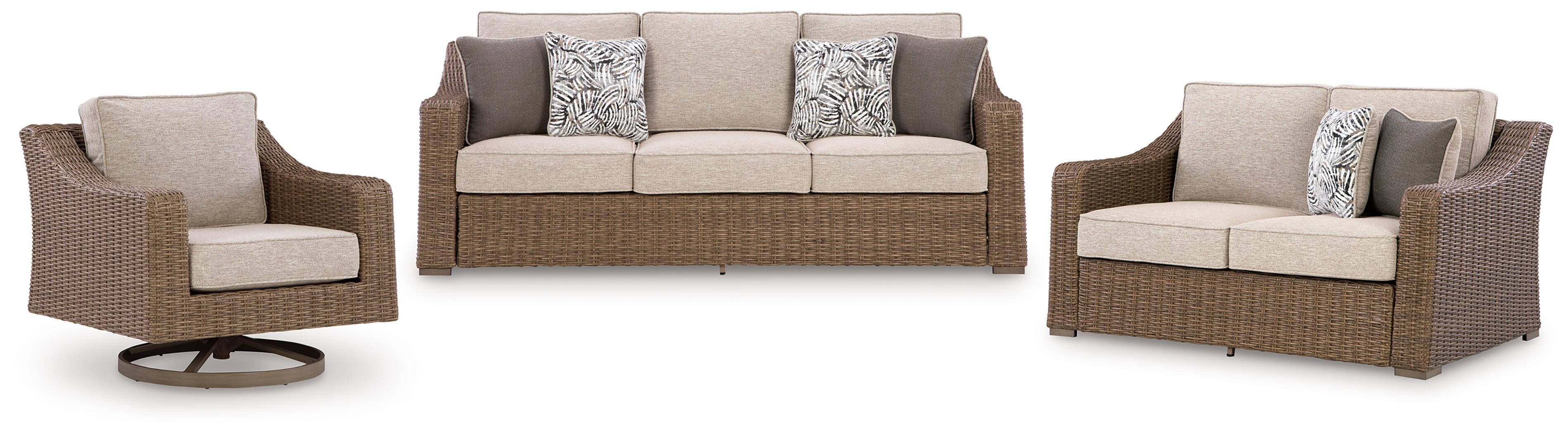 Click here for Revare Beach Outdoor Sofa and Loveseat with Lounge... prices