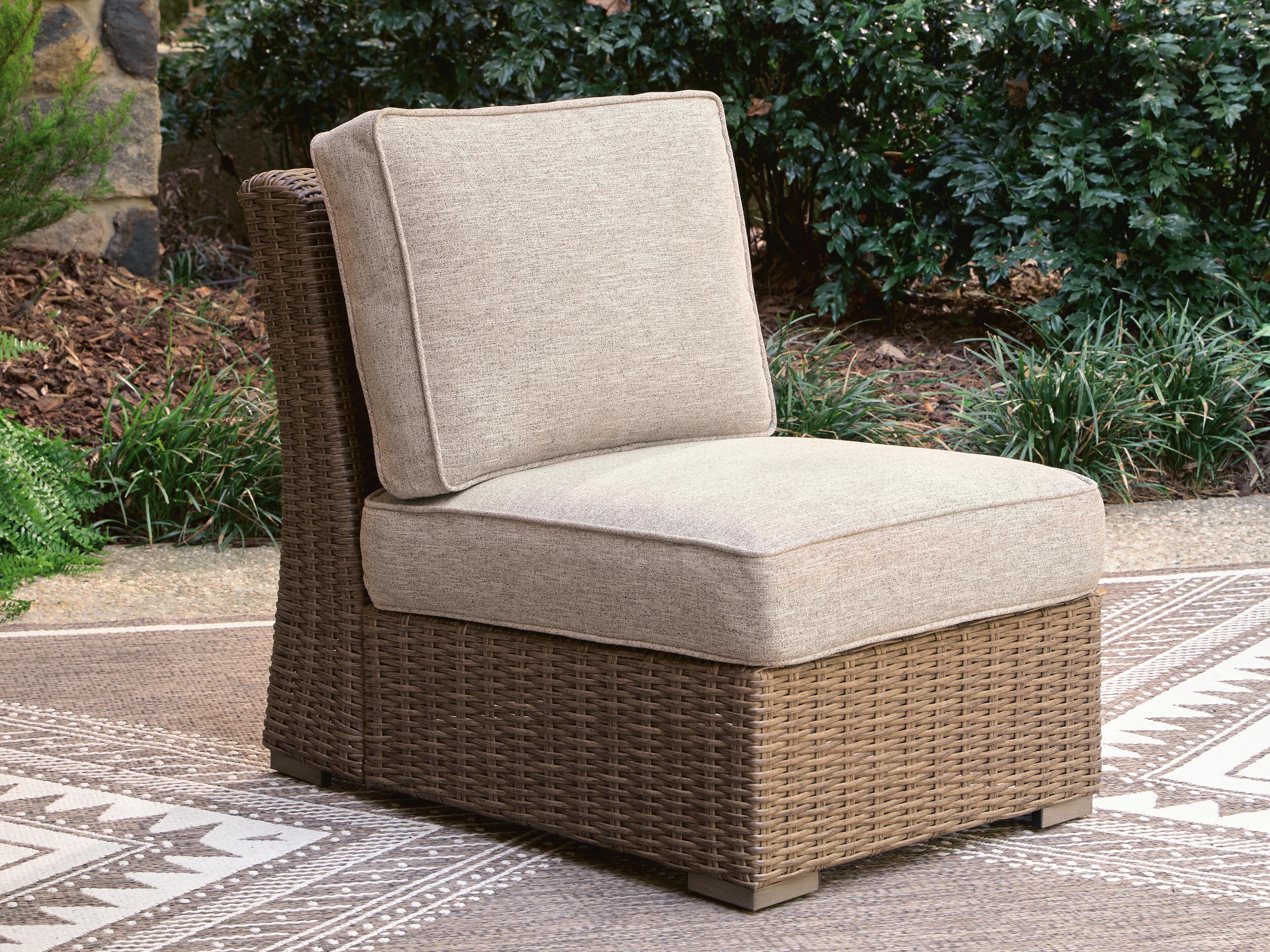 Click here for Revare Beach Outdoor Armless Chair with Cushion  B... prices