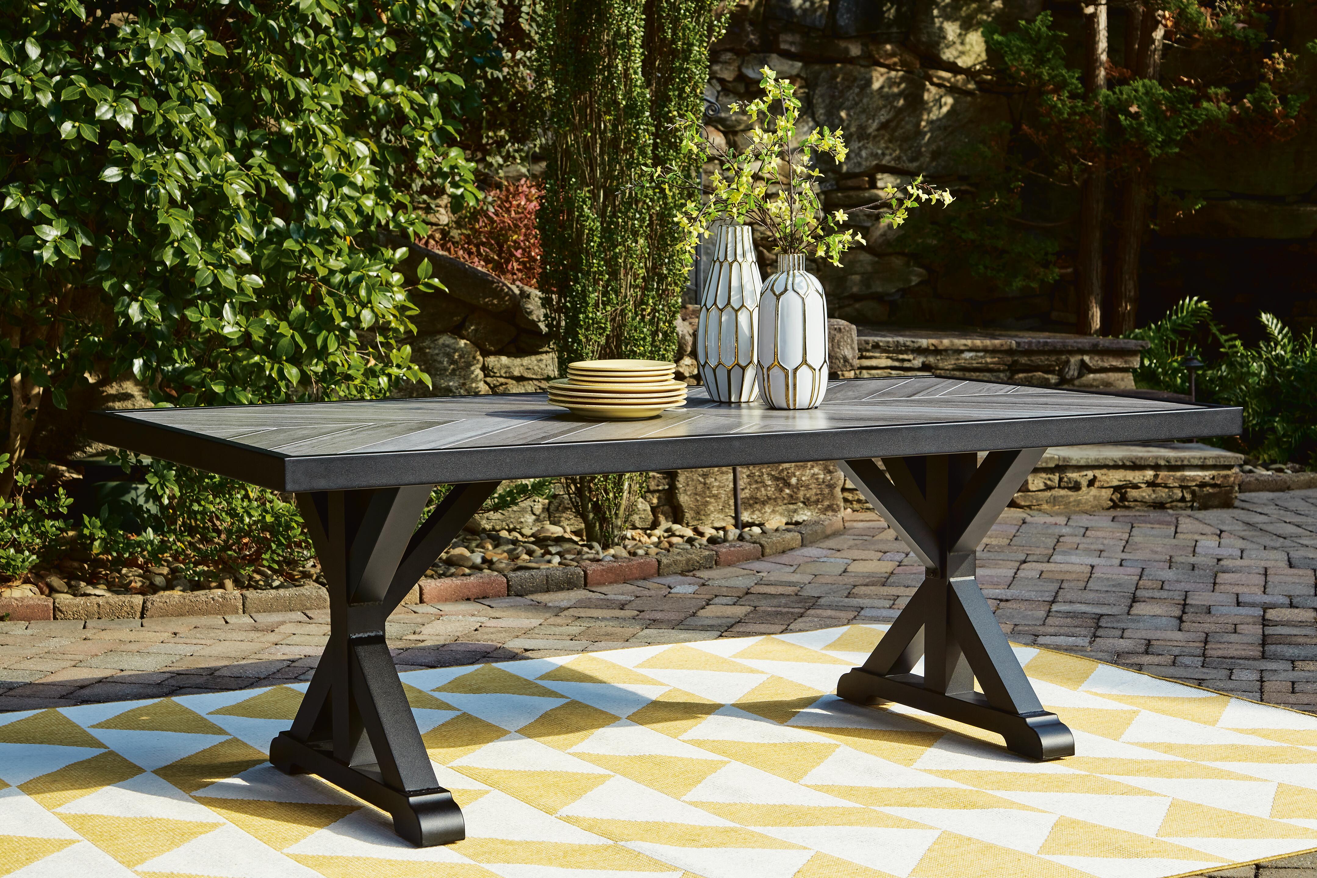 Click here for Beachcroft Outdoor Dining Table with Umbrella Opti... prices