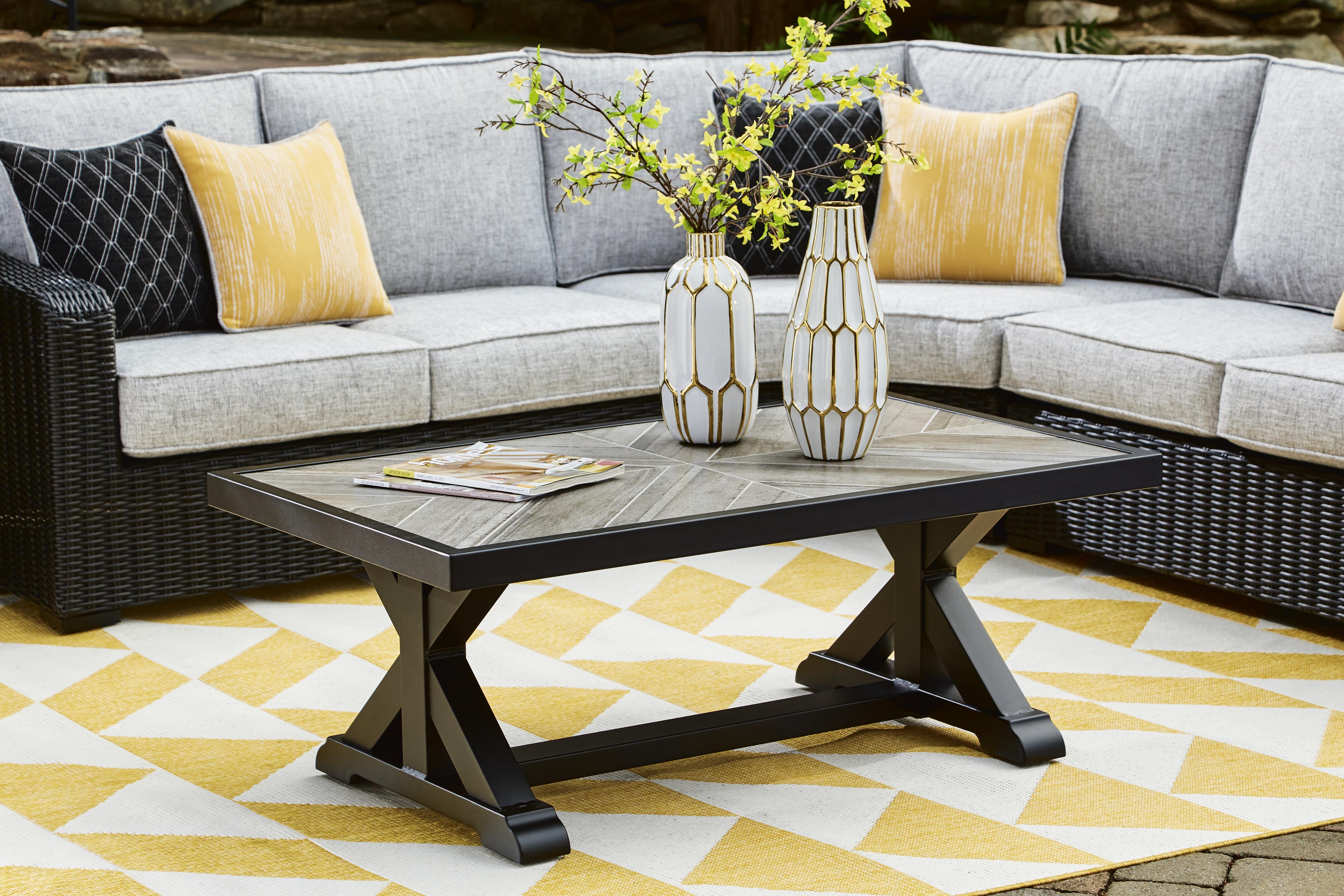 Click here for Beachcroft Outdoor Coffee Table  Black/Light Gray prices