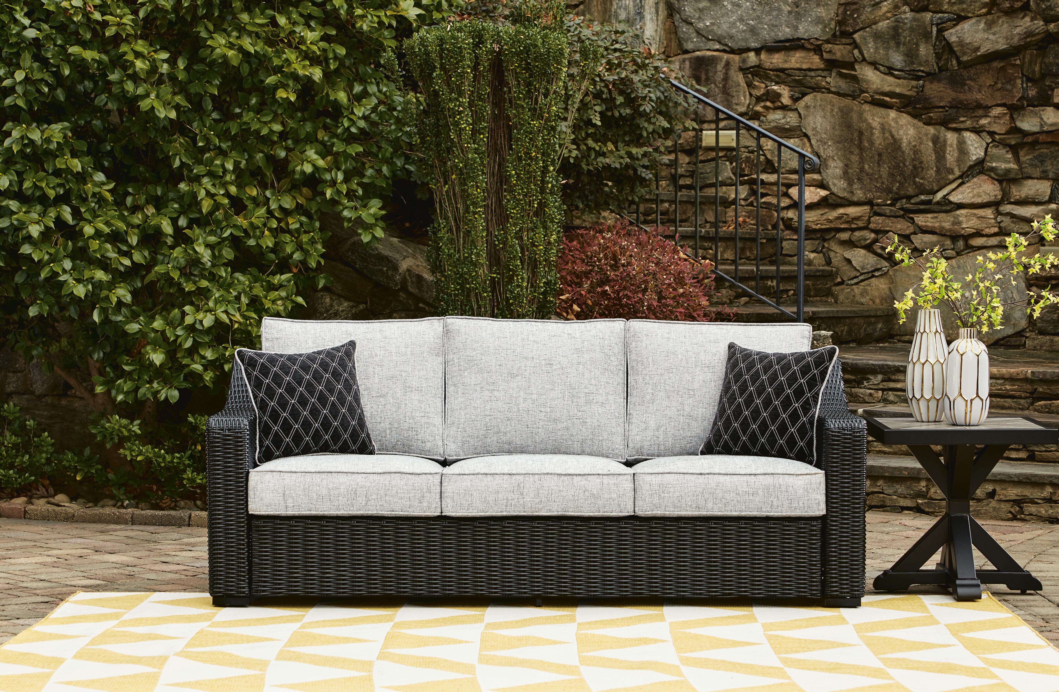Click here for Beachcroft Outdoor Sofa with Cushion  Black/Light... prices