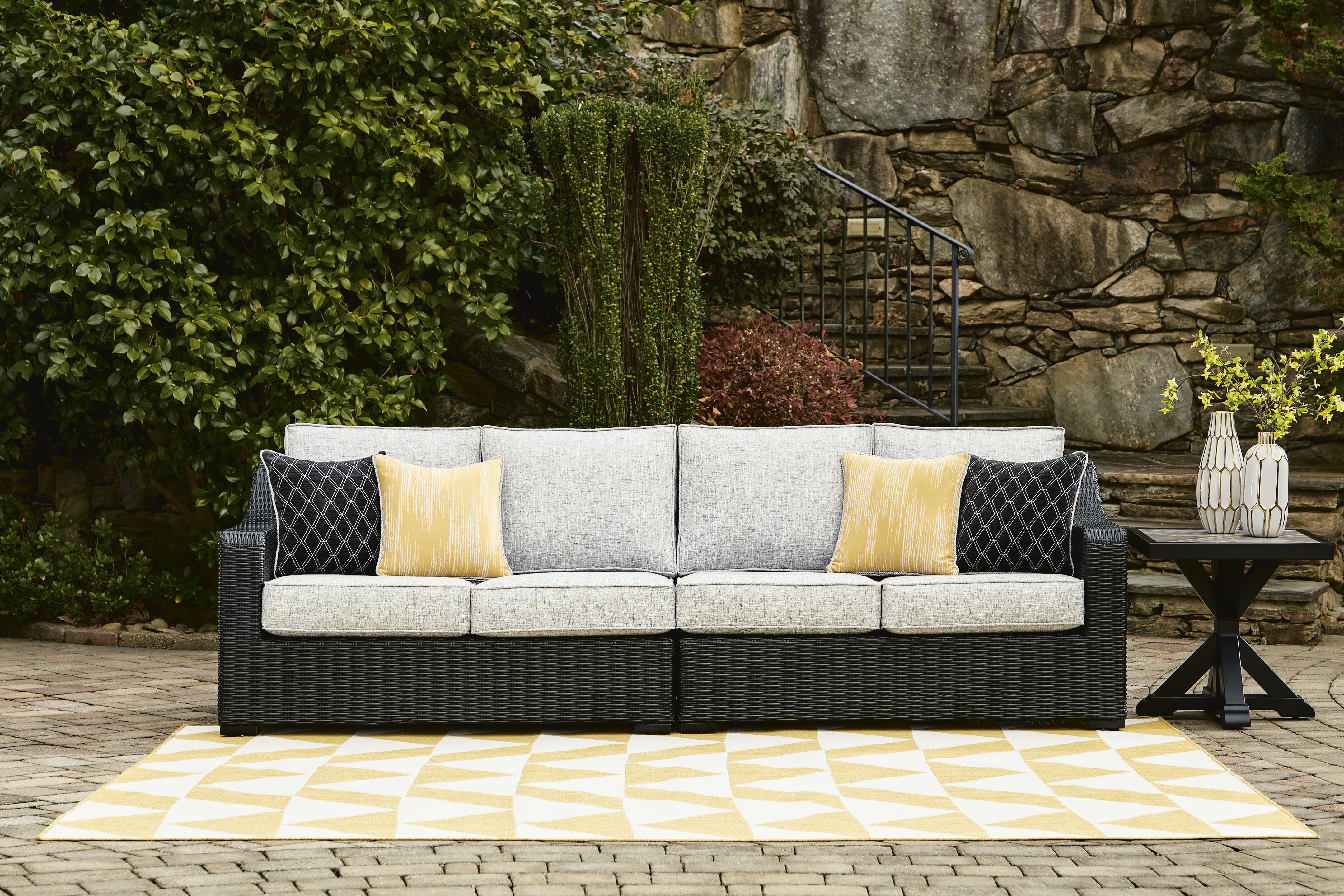 Click here for Beachcroft 2-Piece Outdoor Sectional  Black/Light... prices