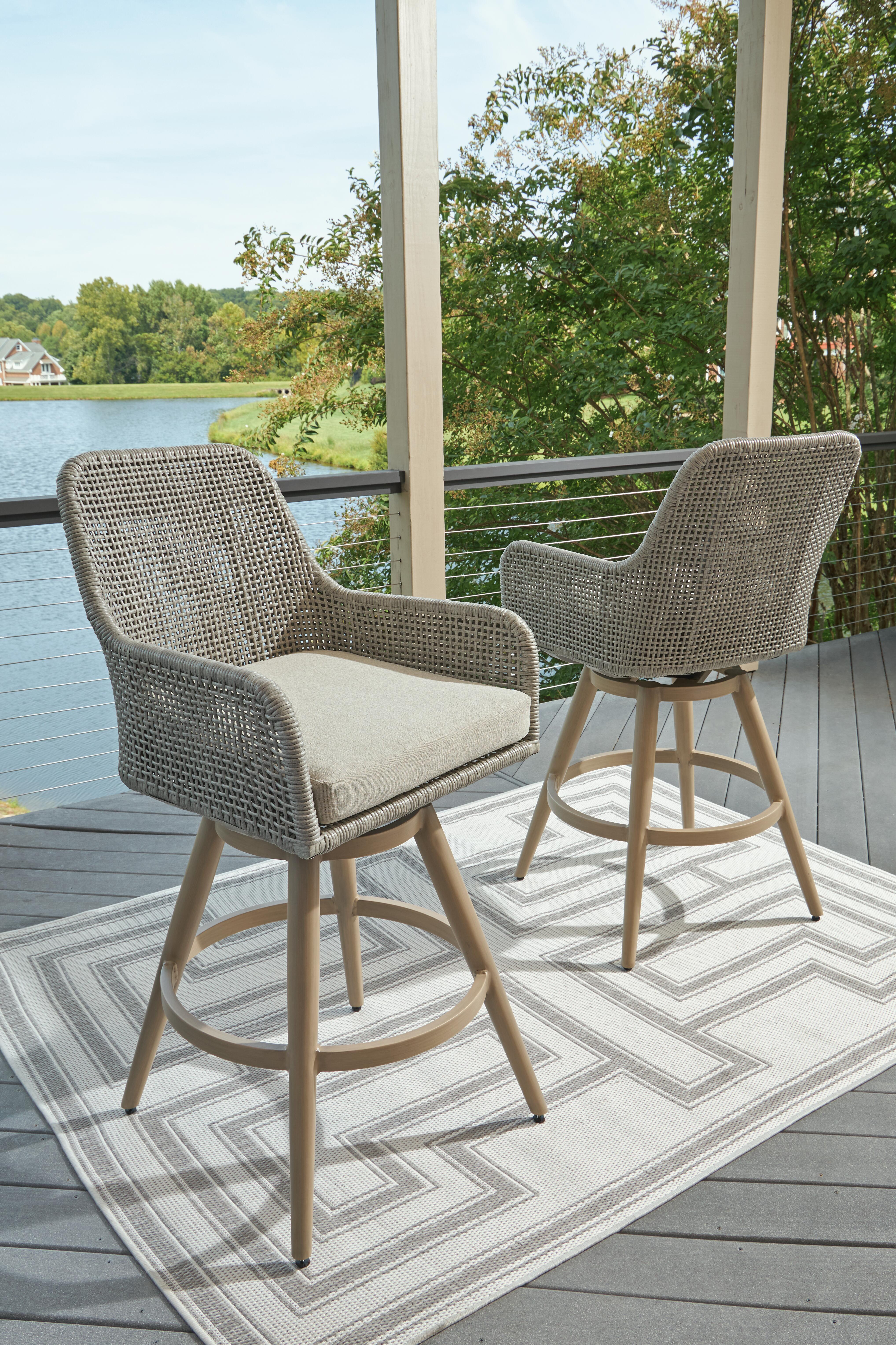 Click here for Seton Creek Outdoor Bar Height Barstool with Cushi... prices