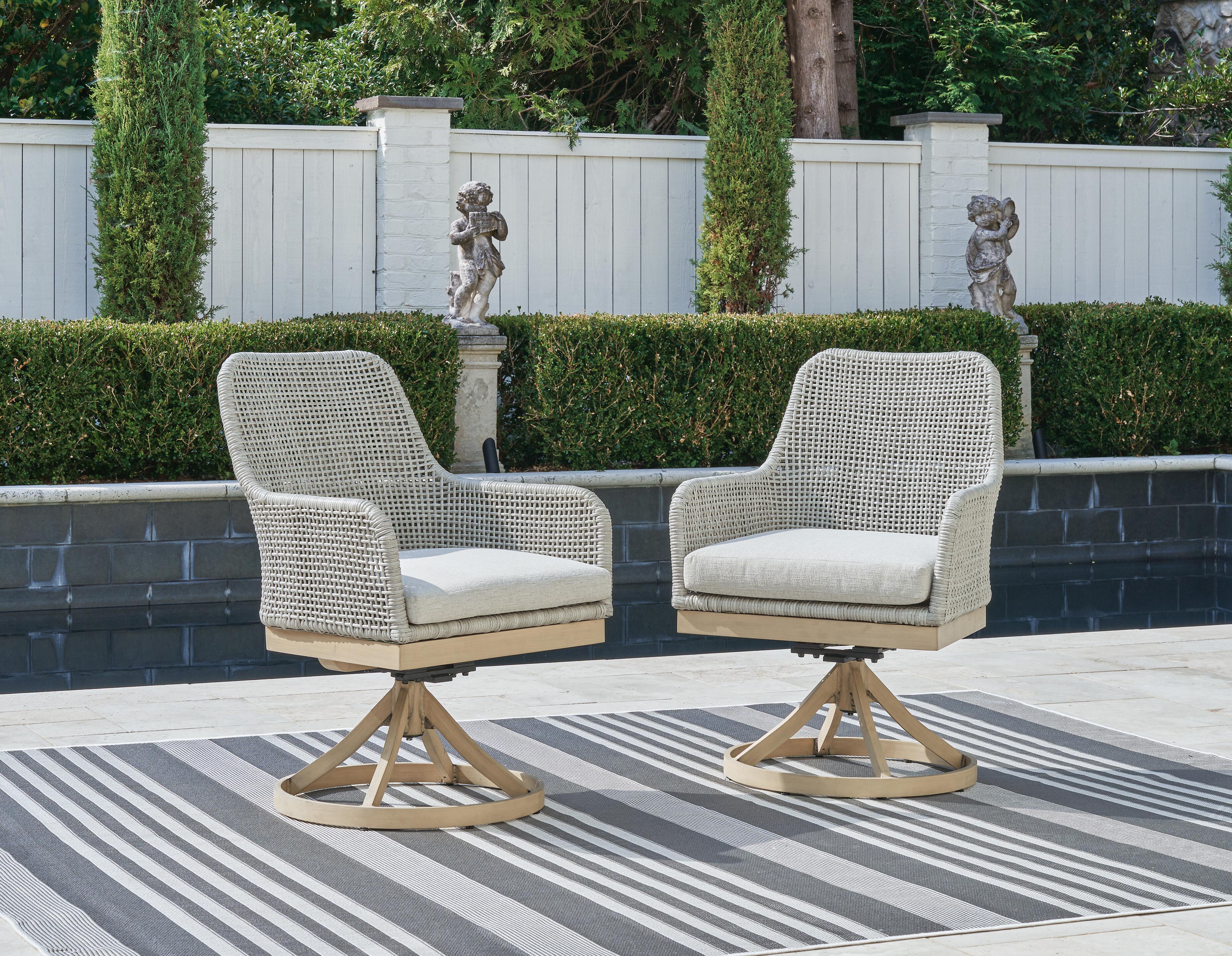 Click here for Seton Creek Outdoor Swivel Dining Chair (Set of 2)... prices
