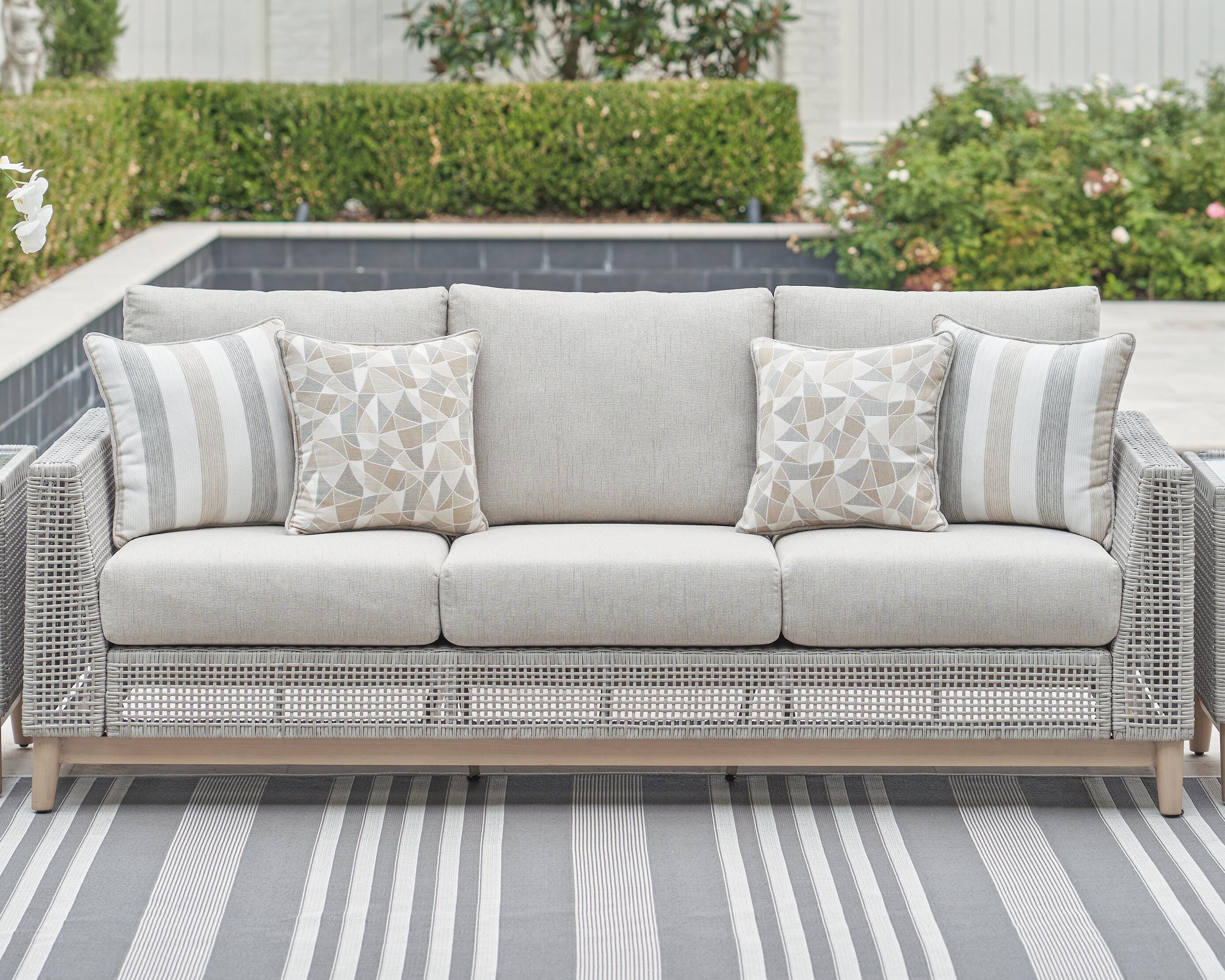 Click here for Seton Creek Outdoor Sofa with Cushion  Gray prices