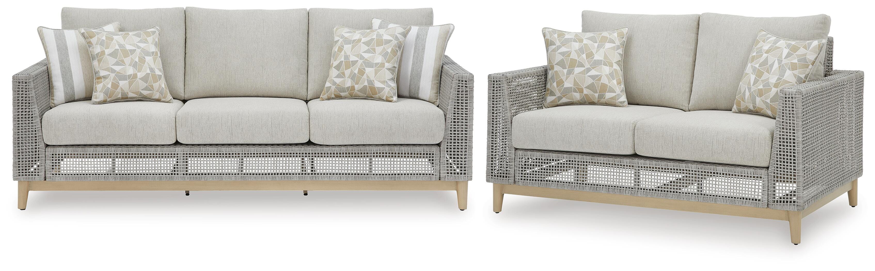 Click here for Seton Creek Outdoor Sofa and Loveseat  Gray prices