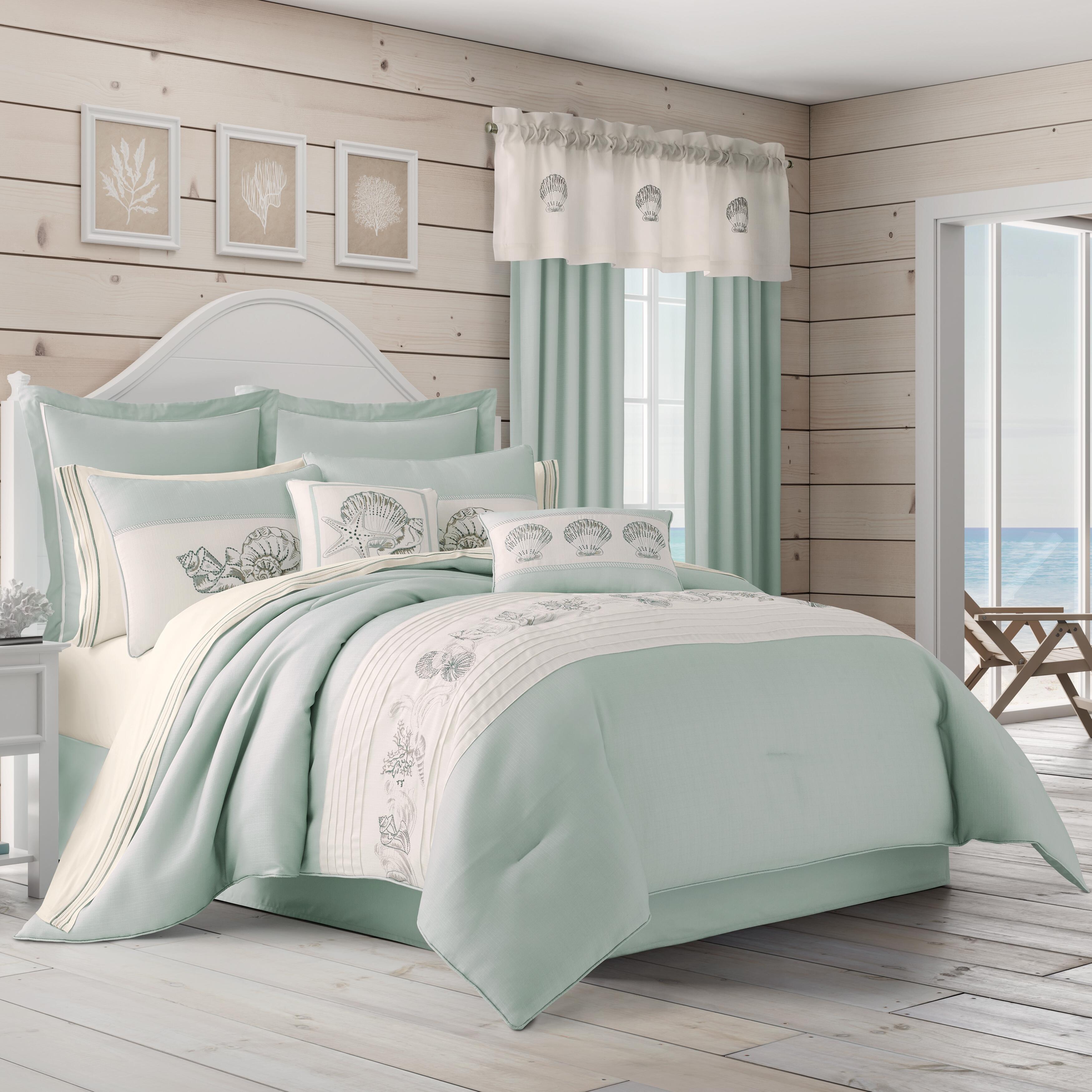 Click here for Royal Court Waters Edge Queen Comforter Set  Aqua prices