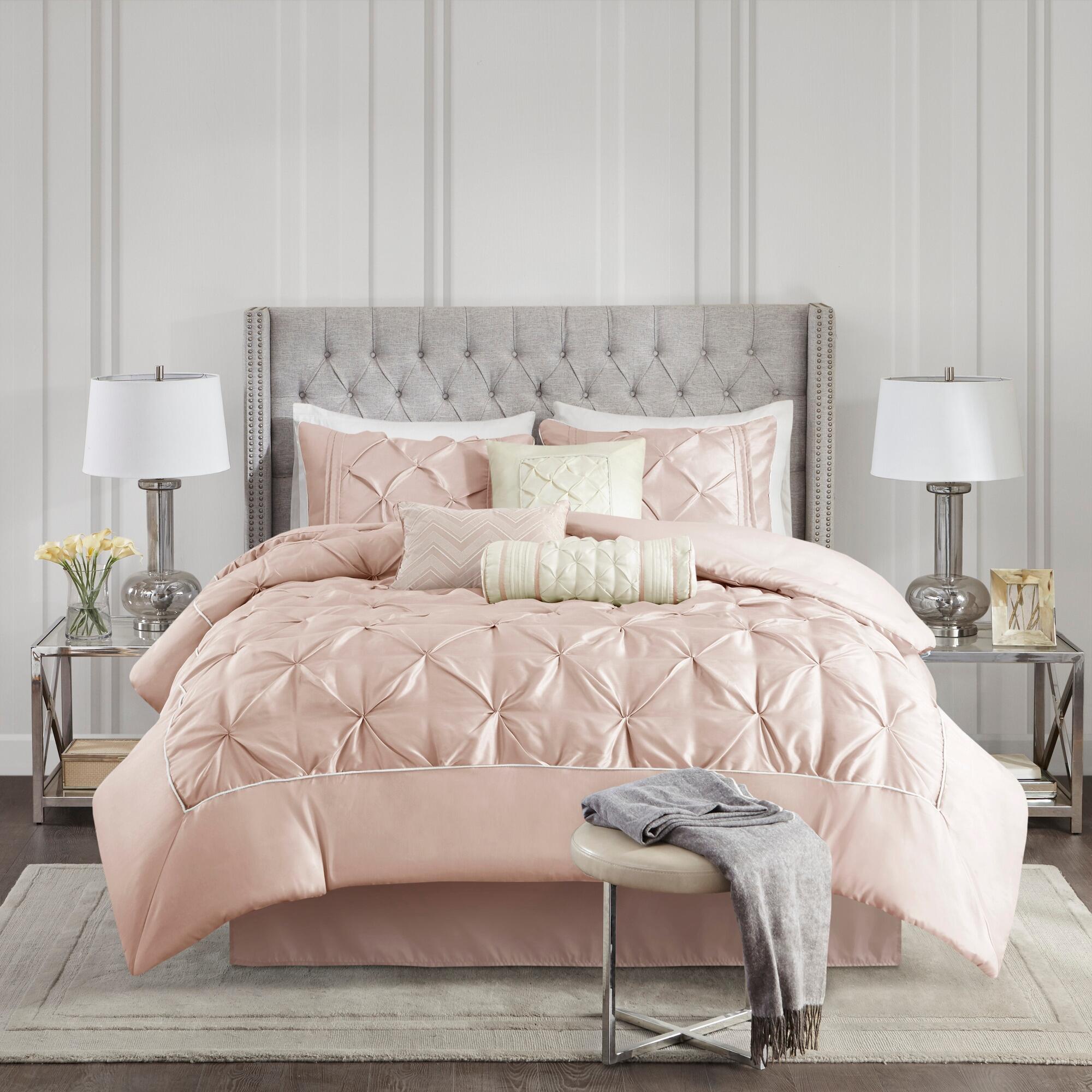 Click here for Piedmont 7 Piece Tufted King Comforter Set  Blush prices