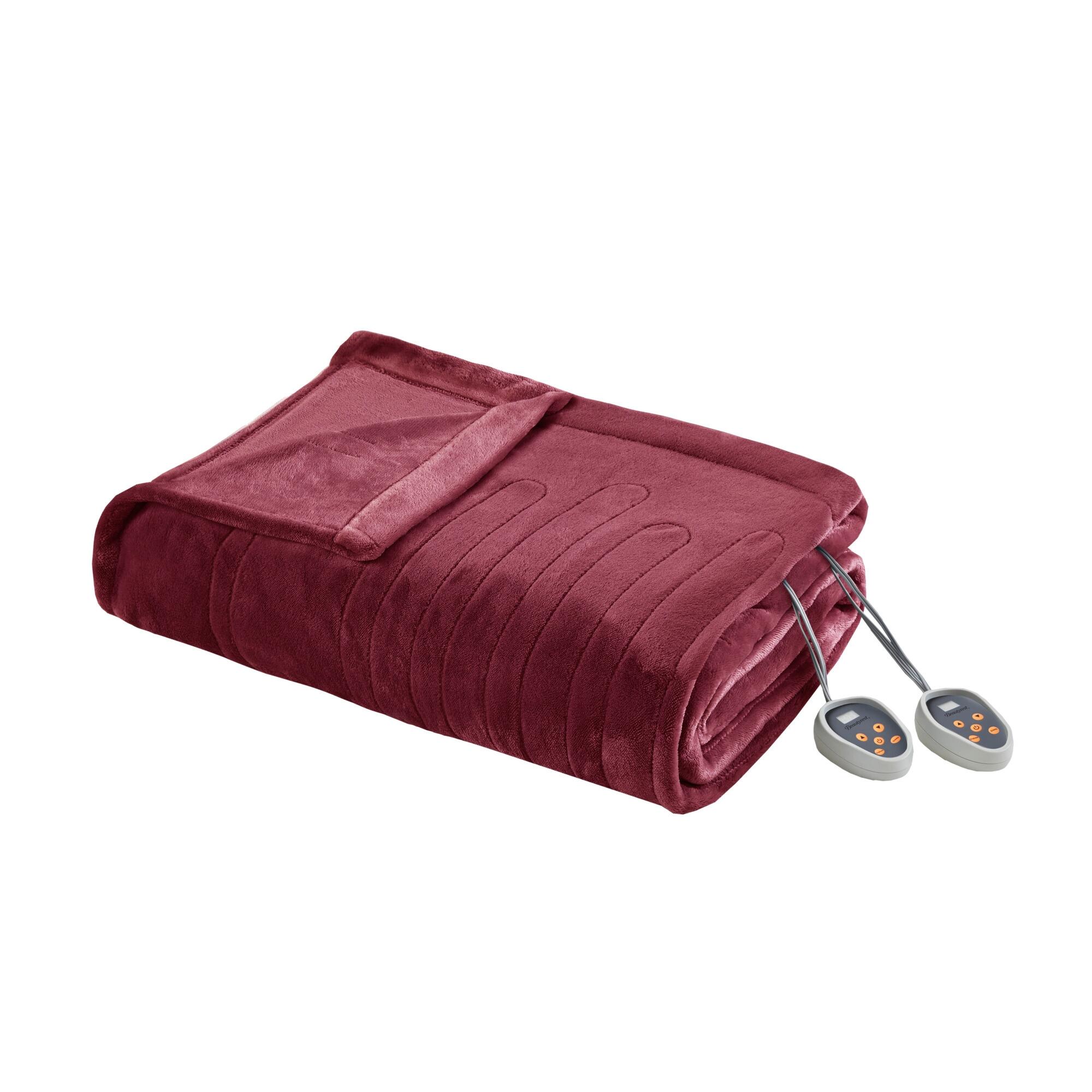Click here for Beautyrest® Heated Plush King Blanket  Red prices