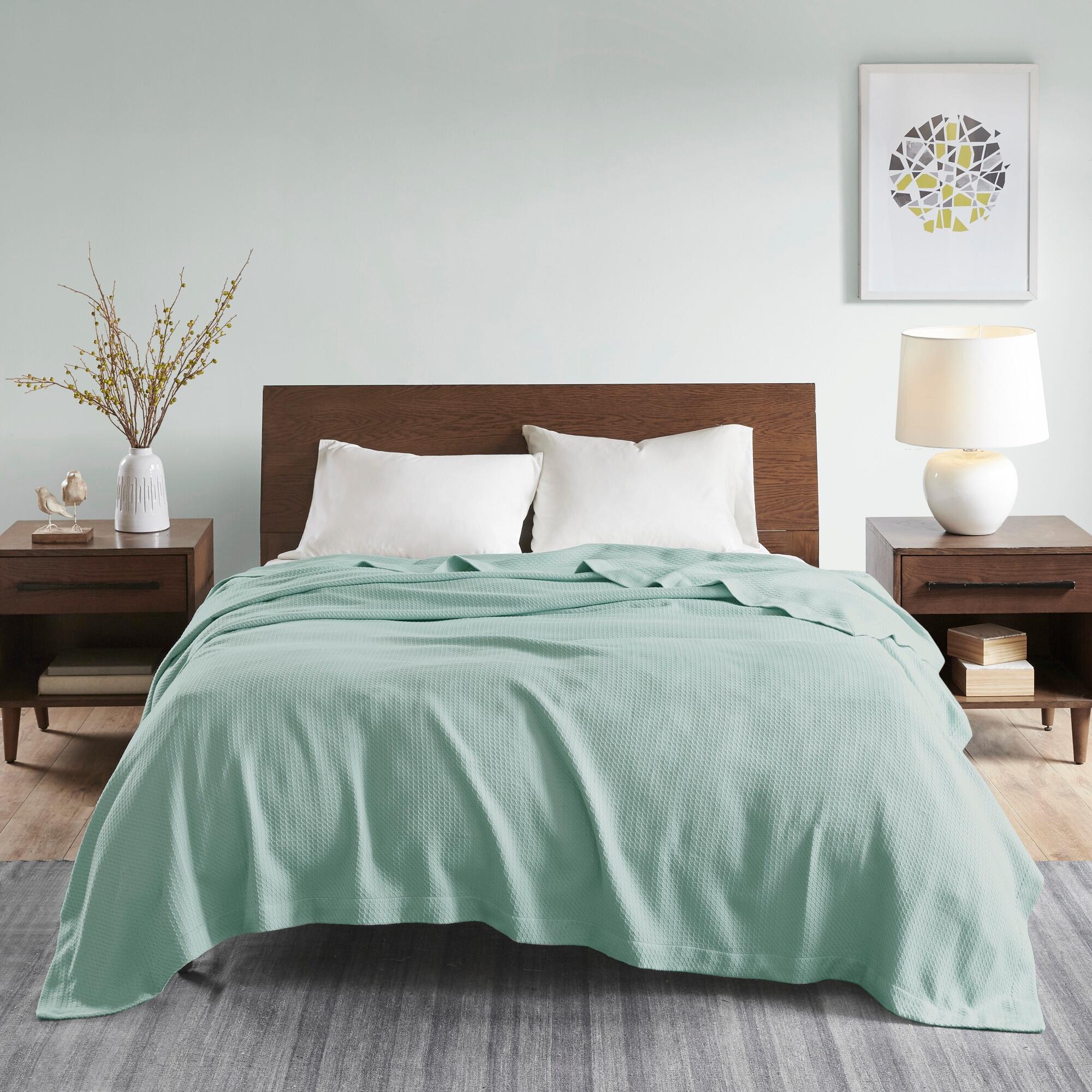 Click here for Freshspun Basketweave Twin Blanket  Seafoam prices
