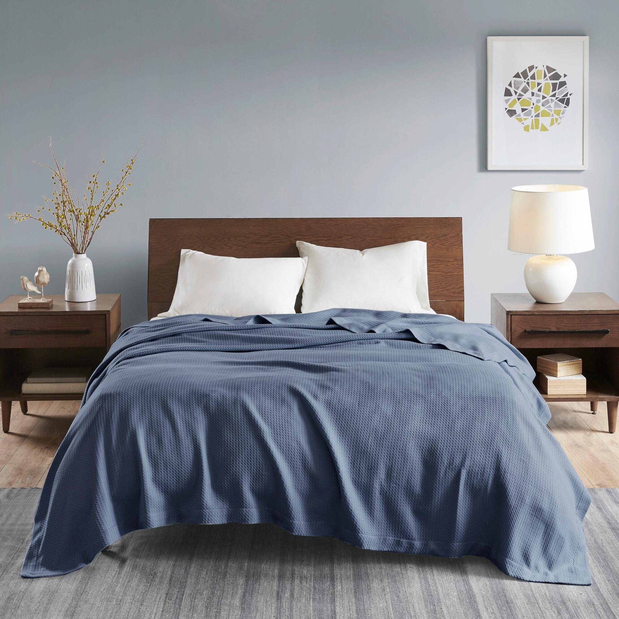Click here for Egyptian Cotton Full/Queen Blanket  Blue prices