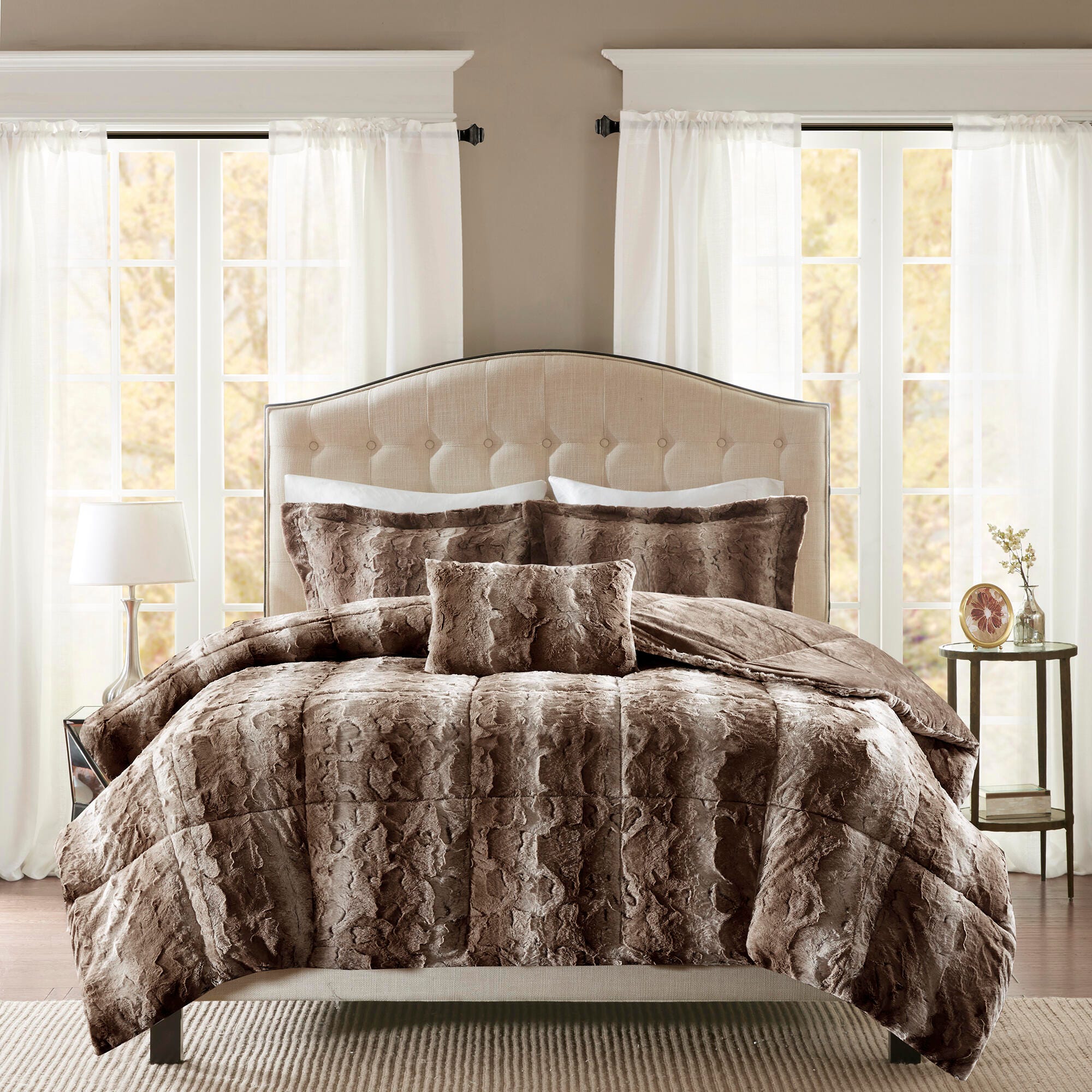 Click here for Marselle 4 Piece Full/Queen Comforter Set  Chocola... prices